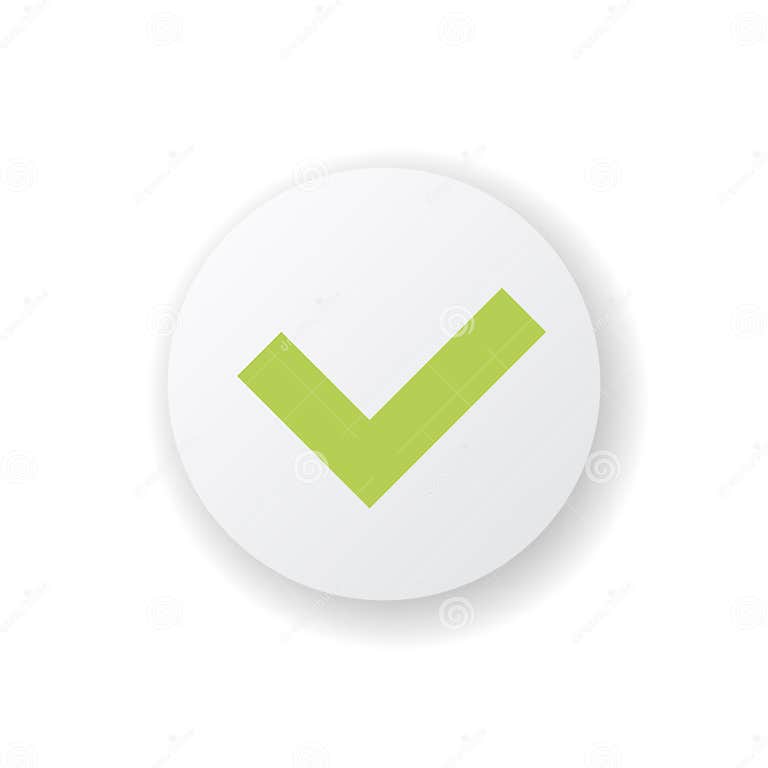 Check Mark in White Circle. Vector Stock Vector - Illustration of ...