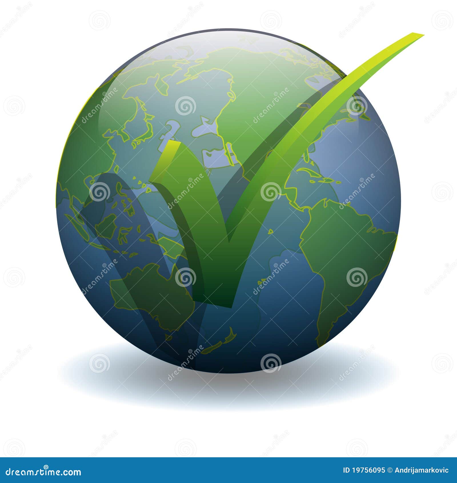 A check mark world stock vector. Illustration of international - 19756095