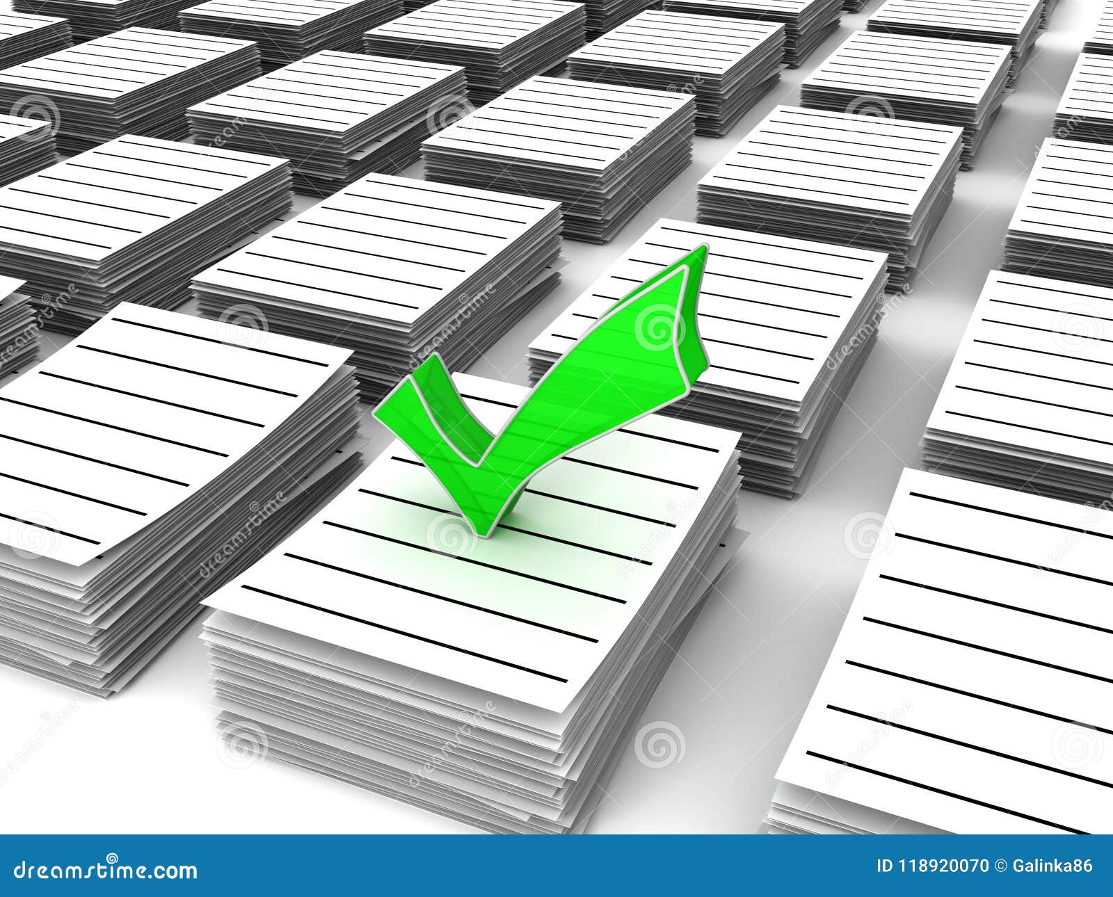 Check Mark and Writing Paper Stock Illustration - Illustration of ...