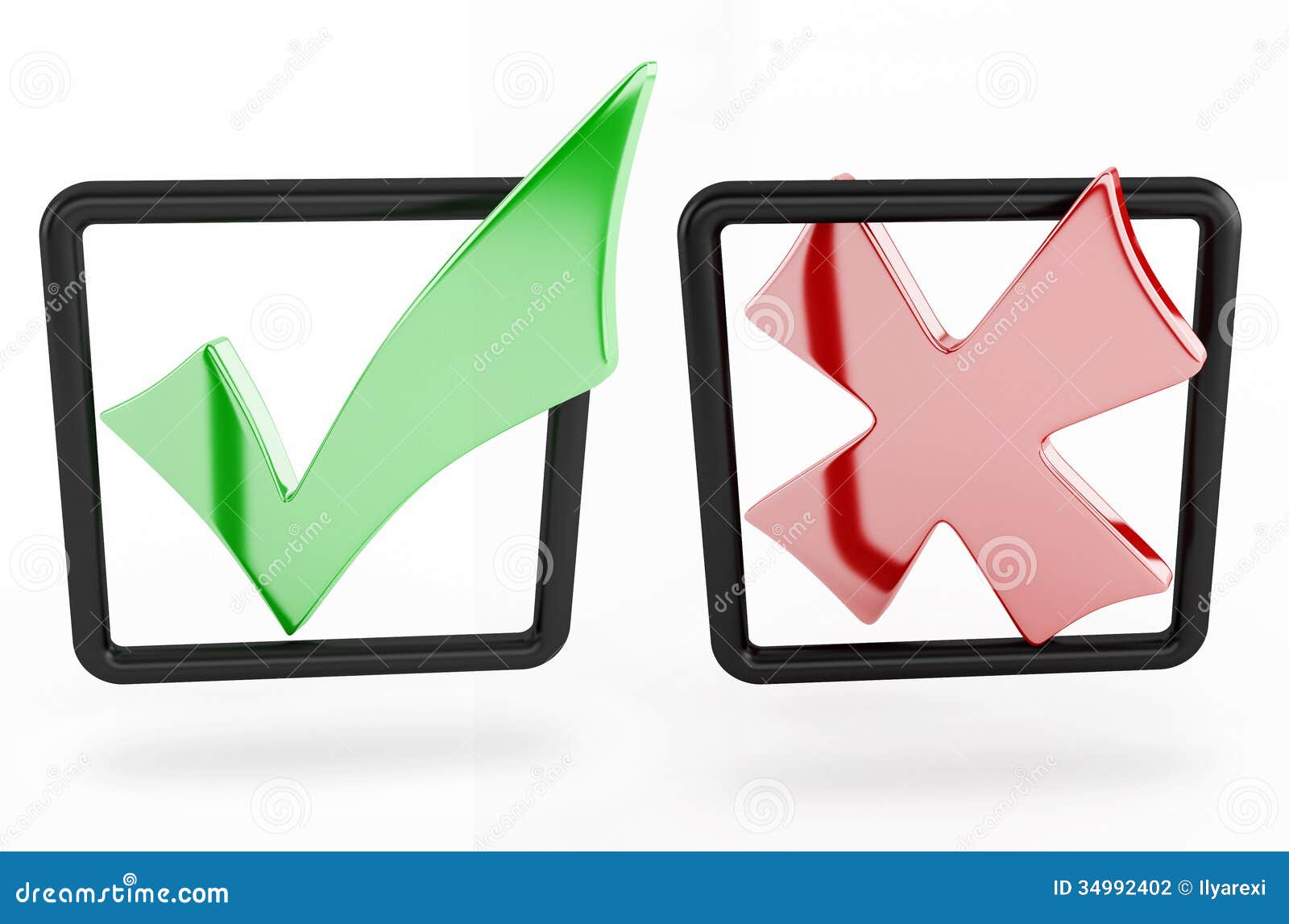Check marks in the box stock illustration. Illustration of white - 34992402