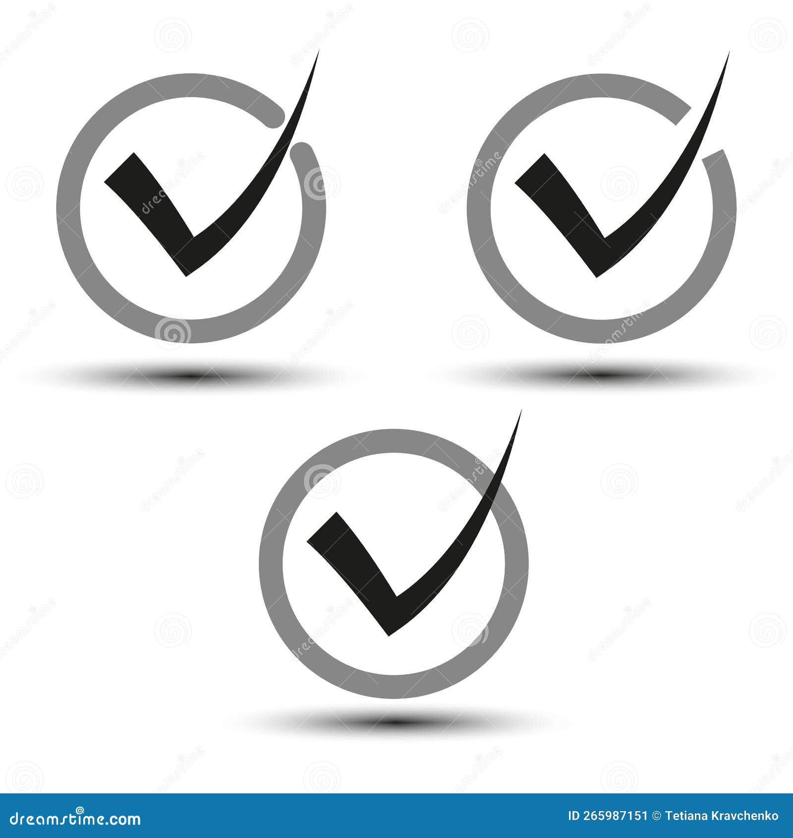 Check Marks Circles Icons. Simple Design. Vector Illustration Stock ... Check Marks Circles Icons. Simple Design. Vector Illustration Stock ...