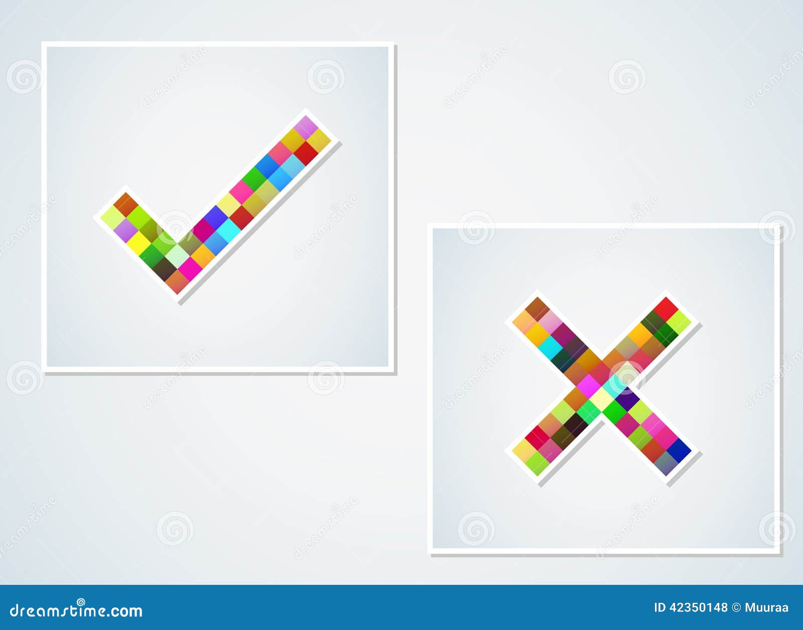 Check marks stock vector. Illustration of concept, answer - 42350148