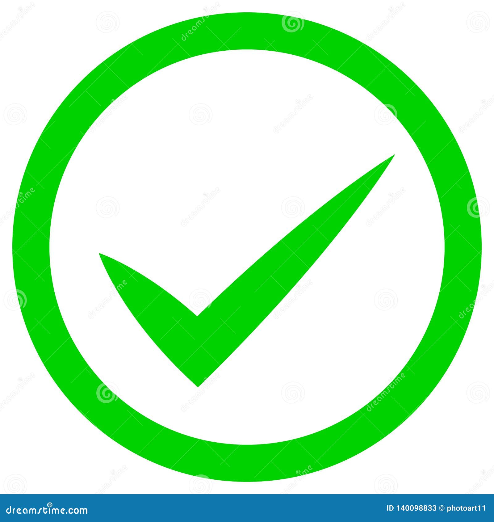 Check Marks - Green Tick Icon Inside of Circle - Vector Stock Vector ...