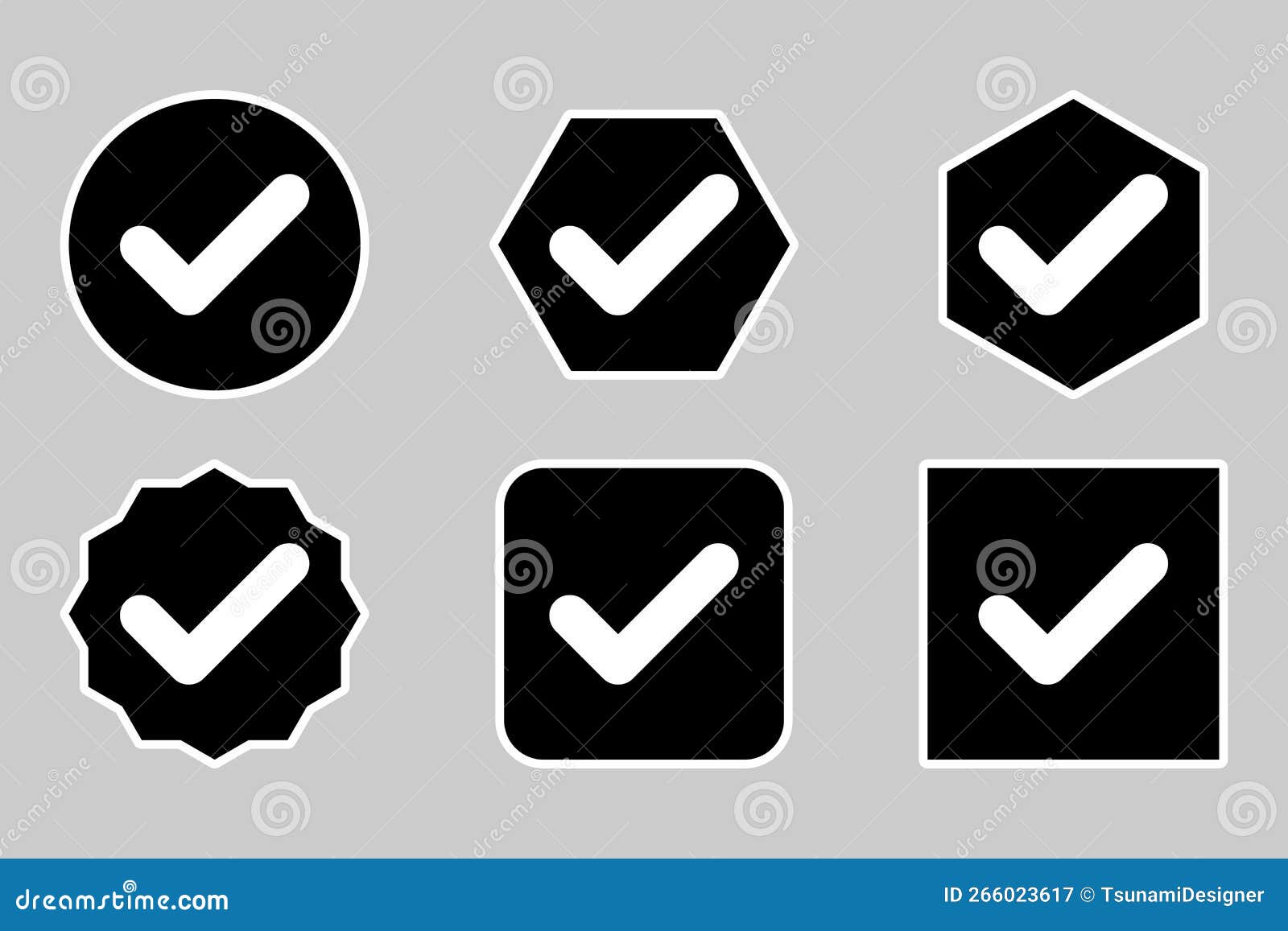 Check Marks Icon Set, Tick Marks, Accepted, Approved, Yes, Correct, Ok ...