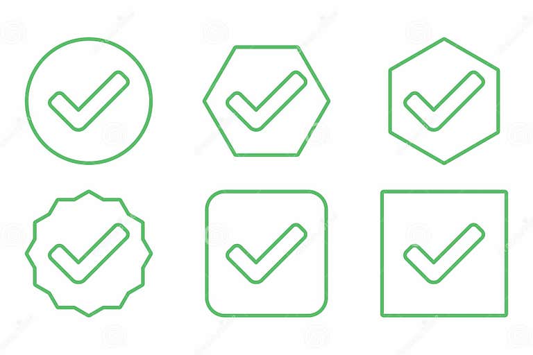 Check Marks Icon Set, Tick Marks, Accepted, Approved, Yes, Correct, Ok ...