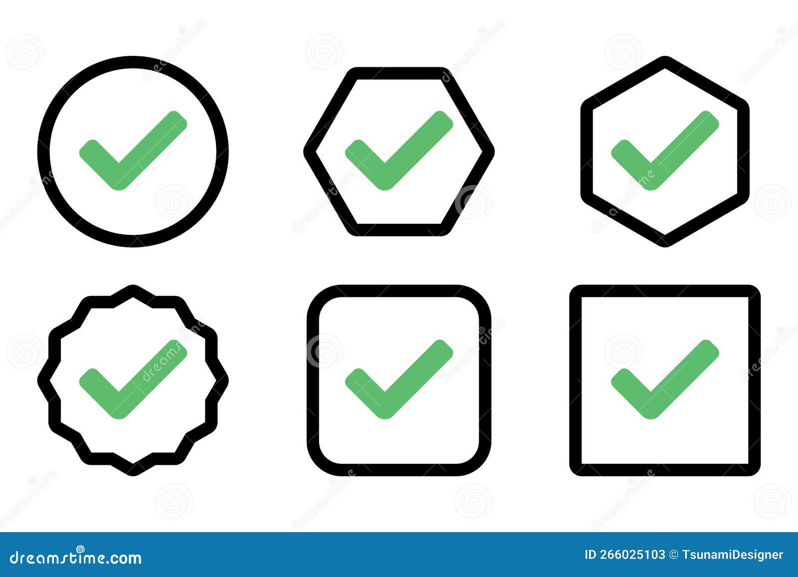 Check Marks Icon Set, Tick Marks, Accepted, Approved, Yes, Correct, Ok ...