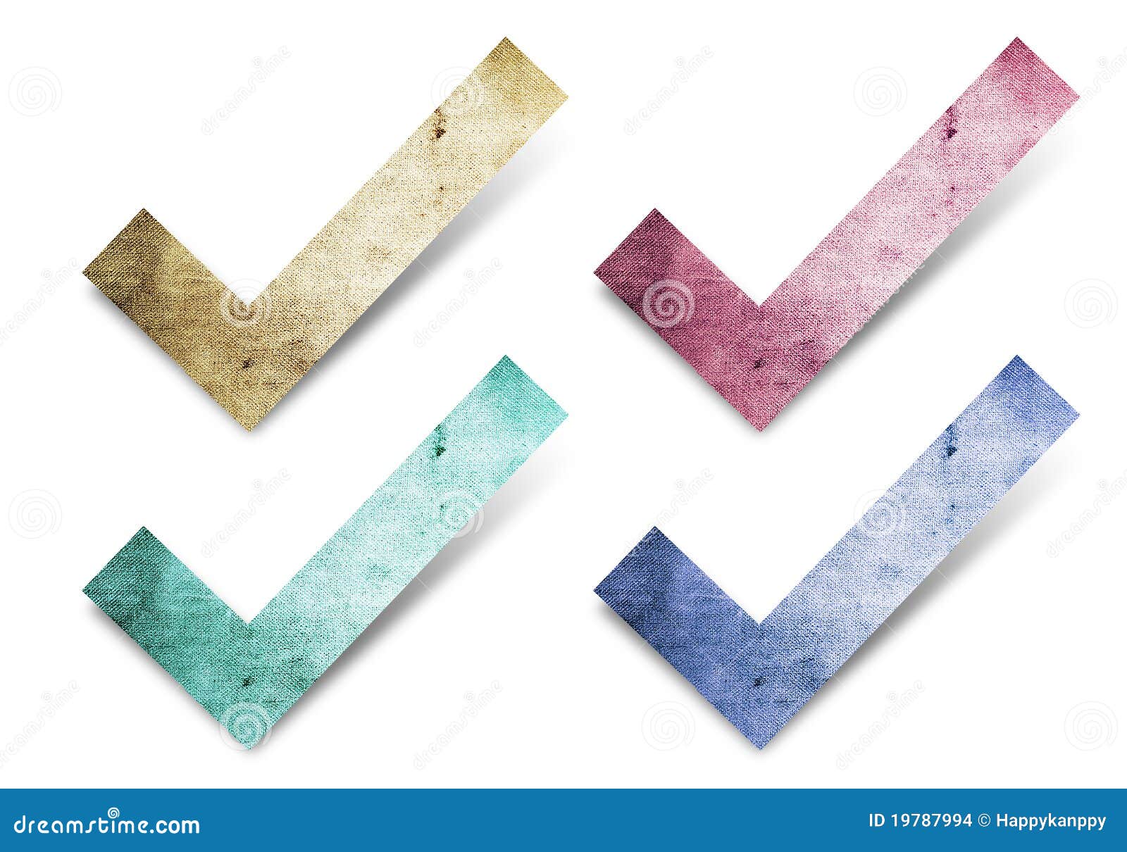 Check Marks Paper Craft Stick on White Background Stock Photo - Image ...