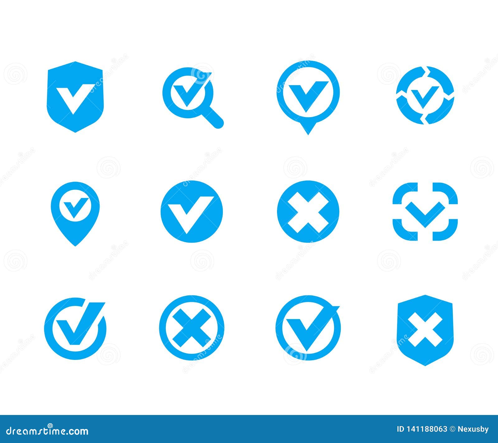 Check Marks, Ticks Set, Vector Checkmark Stock Vector - Illustration of ...