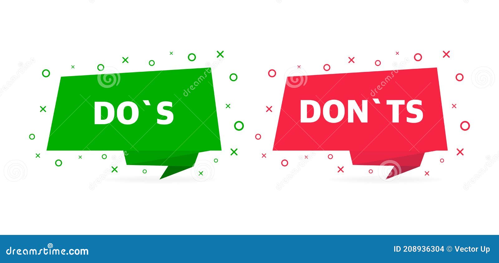 Simple Dos And Donts Like Checklist Cartoon Vector | CartoonDealer.com ...