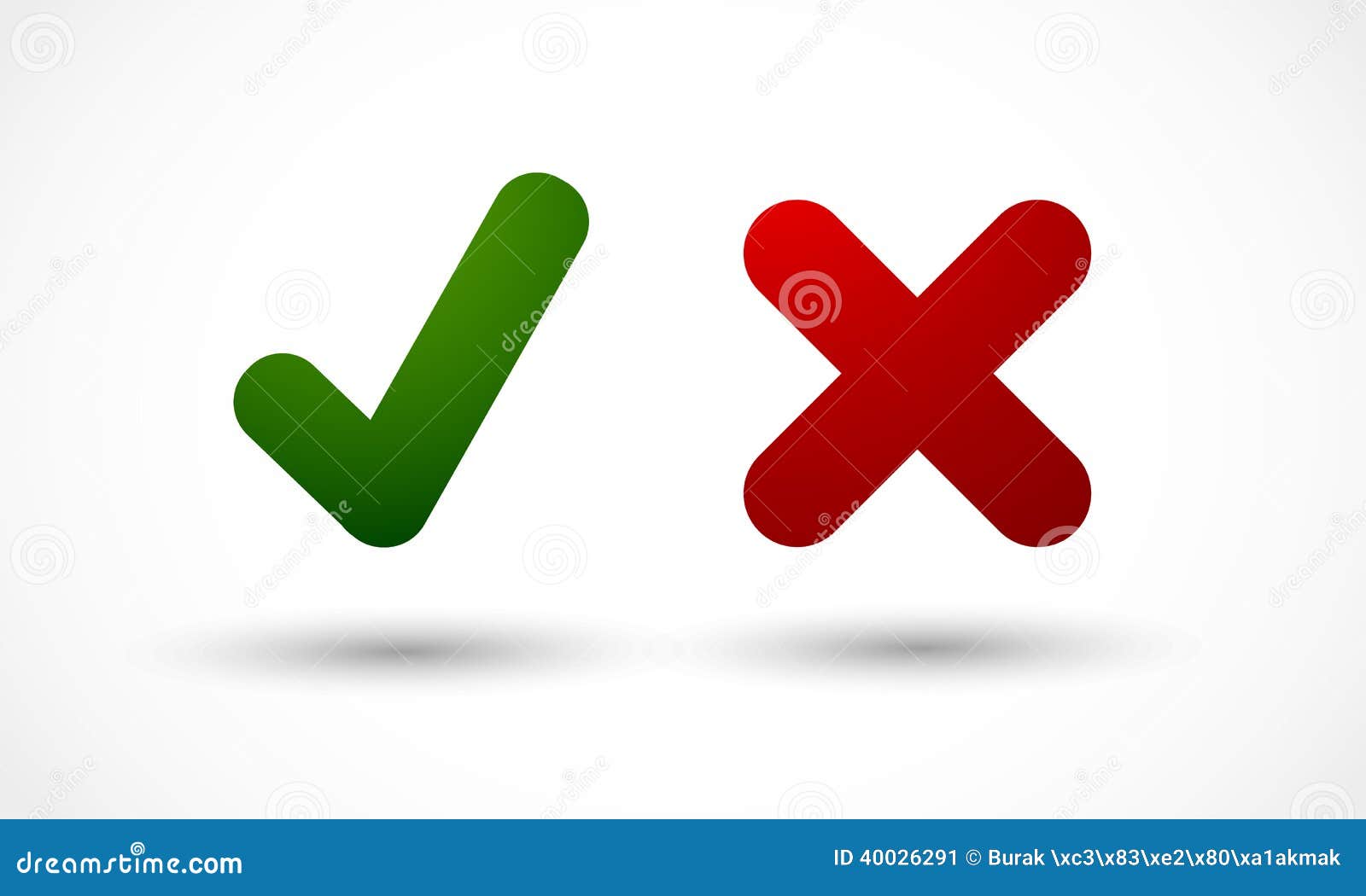 Check marks yes no stock vector. Illustration of positive - 40026291