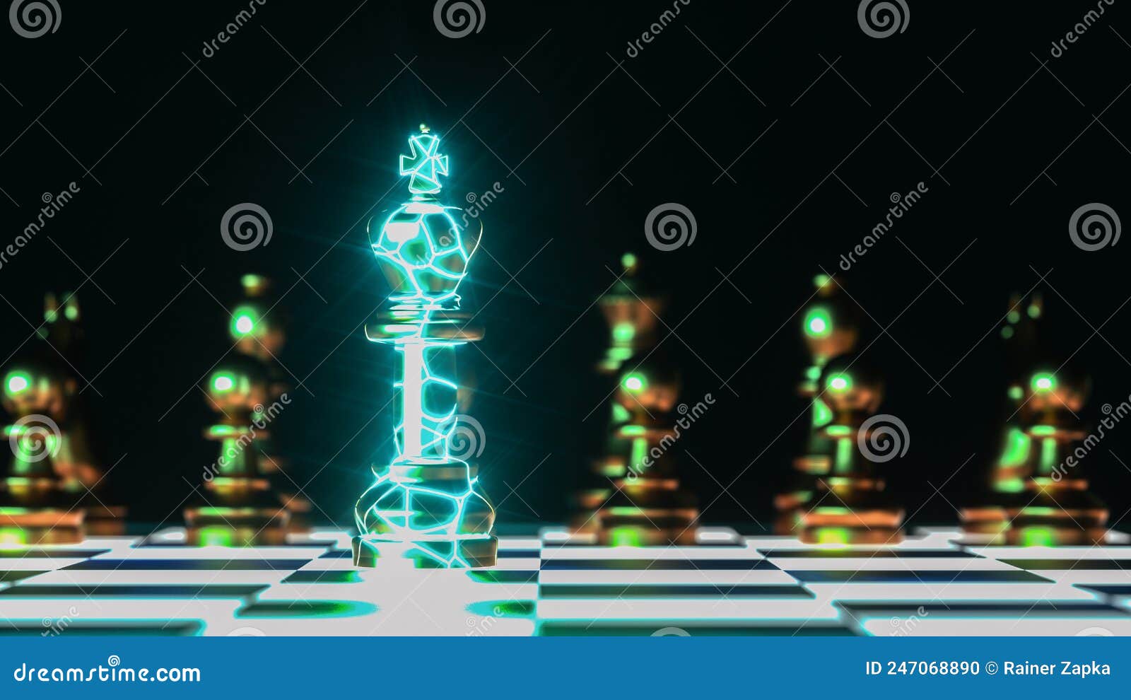 Check Mate, King about To Explode 3d Rendering Stock Illustration ...