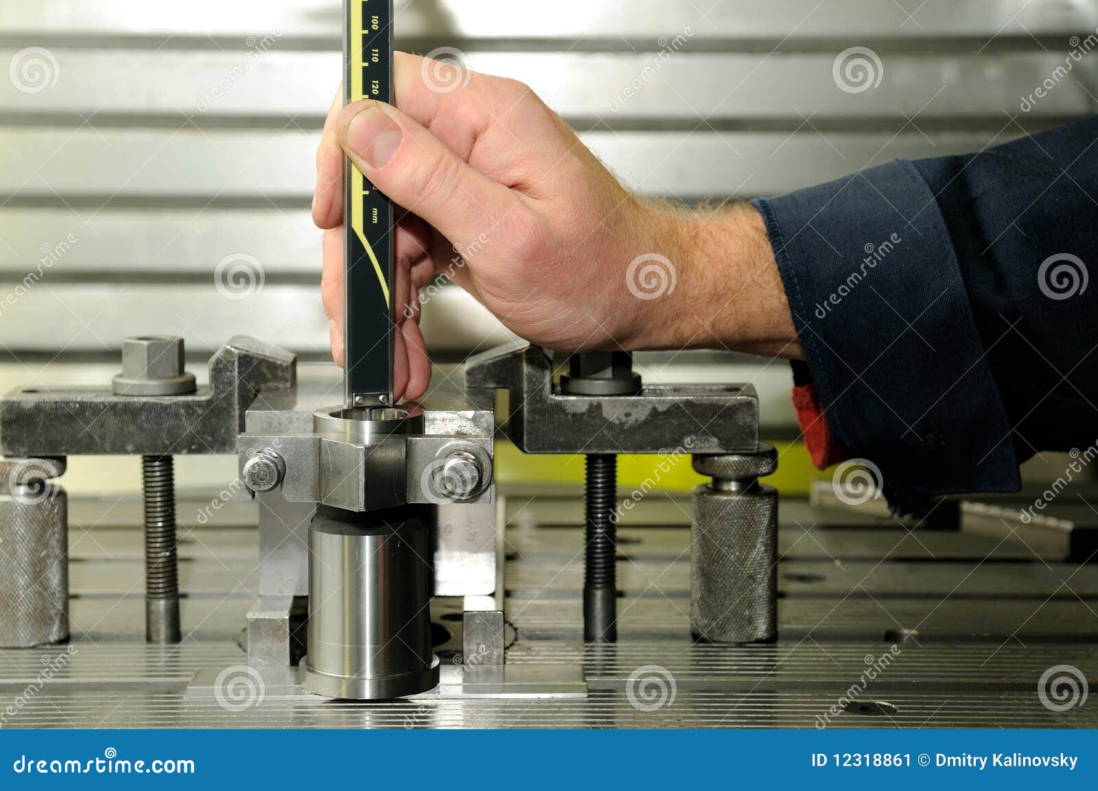Check Measurment by Caliper Stock Image - Image of metalwork, measuring ...