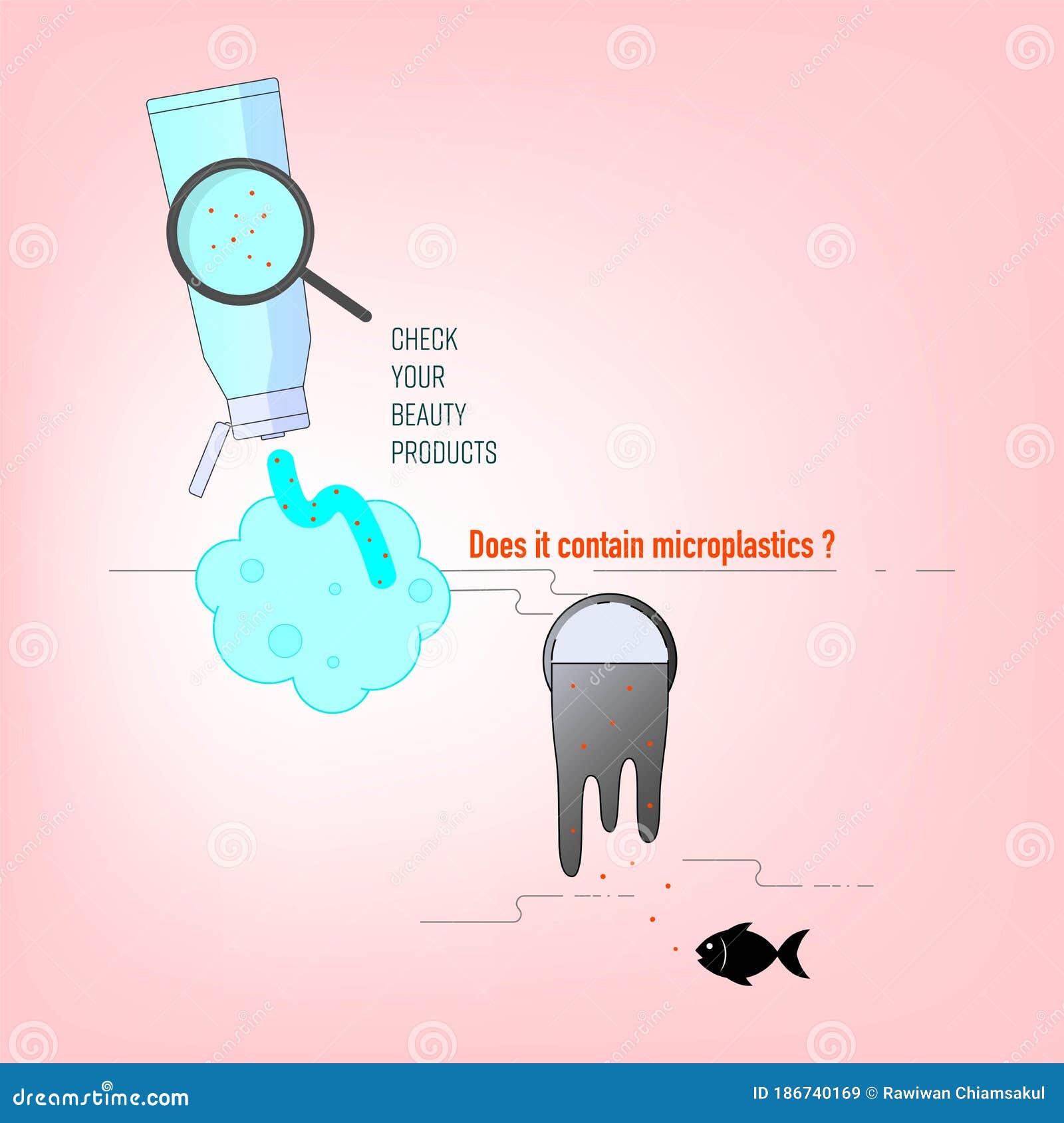 Check Microplastic Product stock vector. Illustration of concept ...