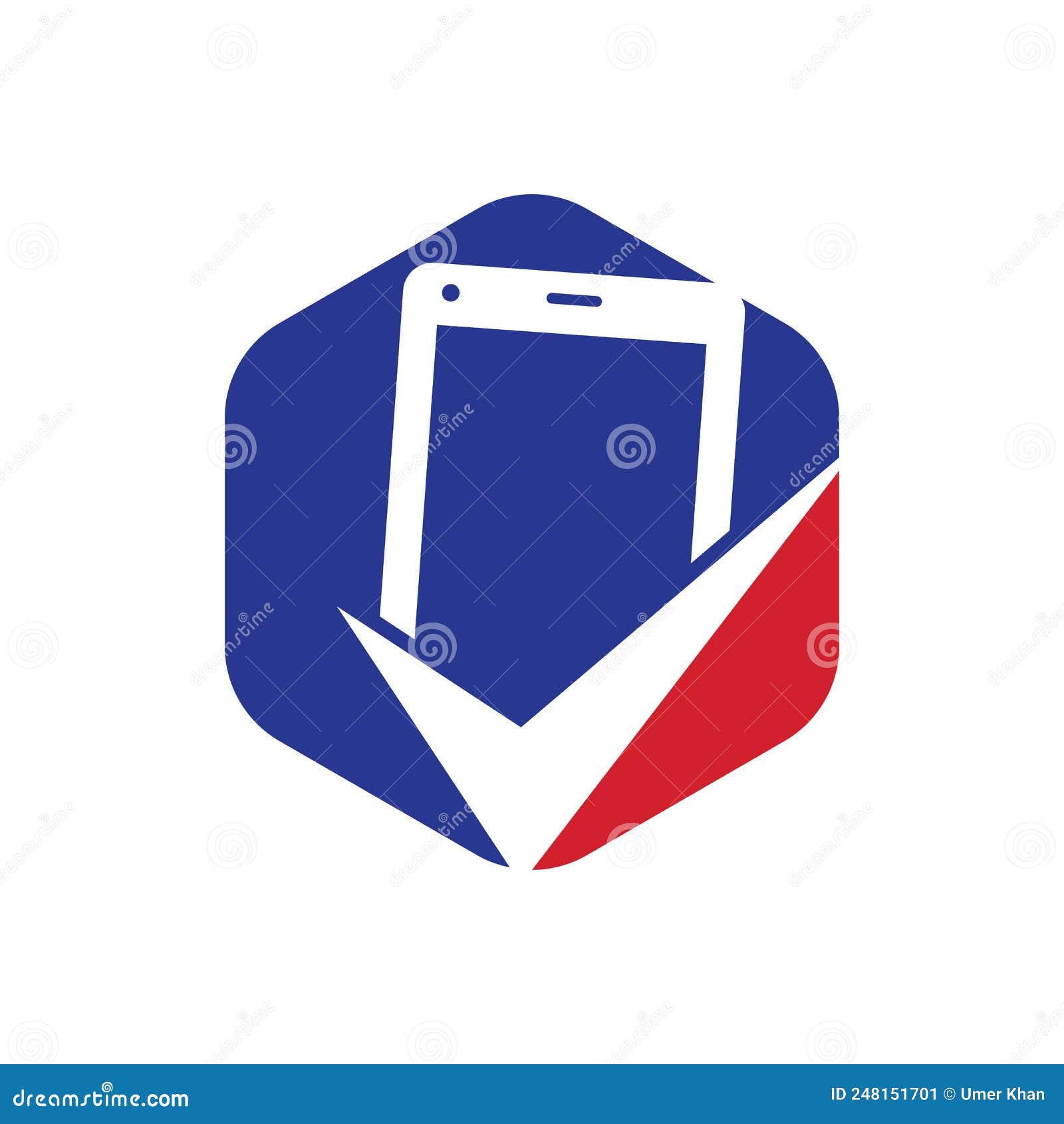 Check Mobile Logo Design Template Vector. Stock Vector - Illustration of communication ...