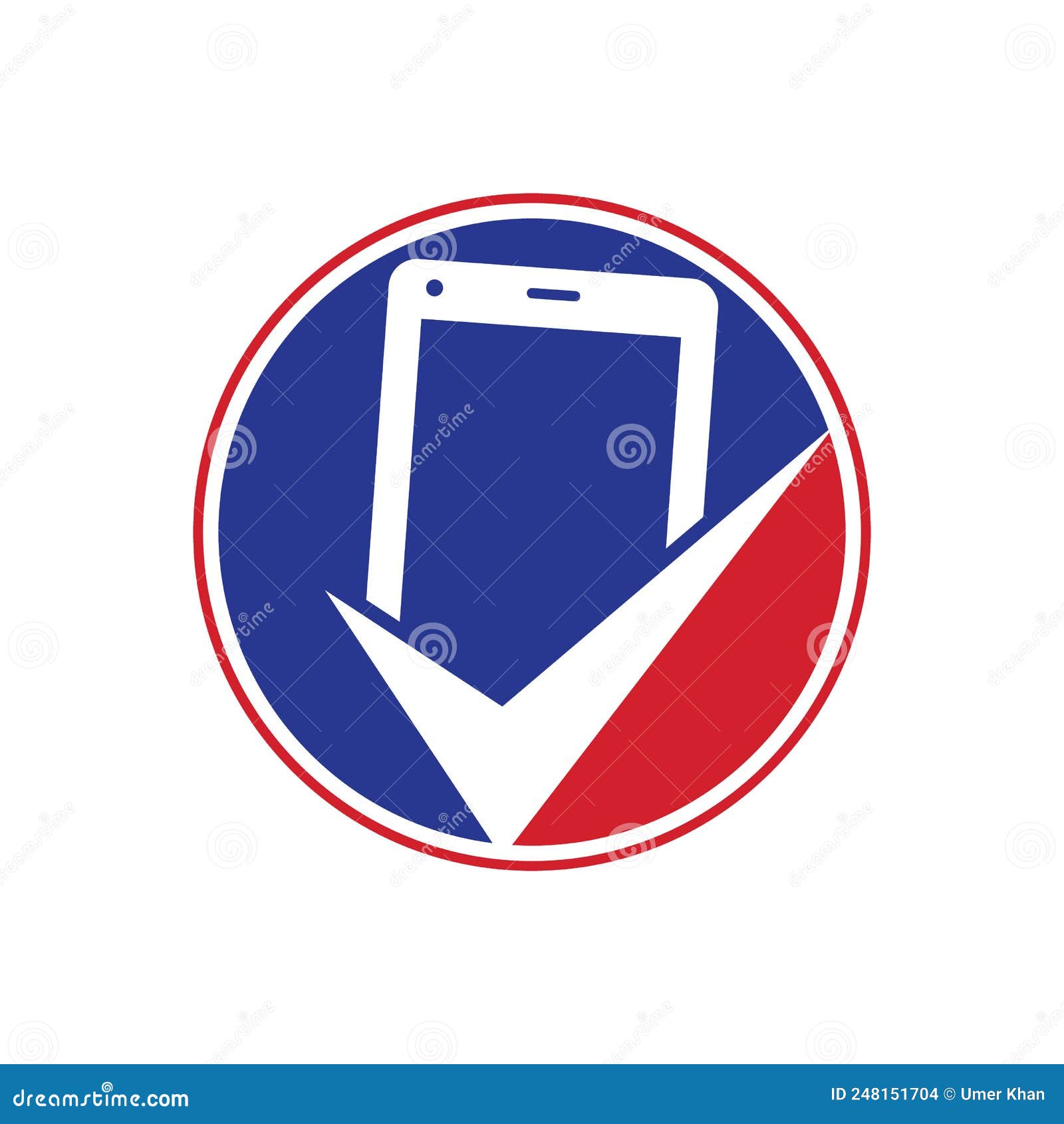 Check Mobile Logo Design Template Vector. Stock Vector - Illustration ...