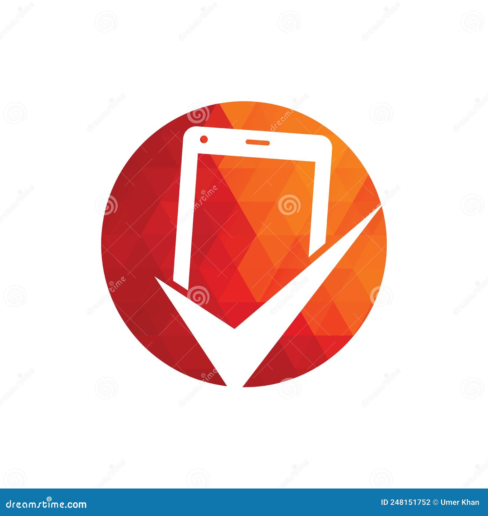 Check Mobile Logo Design Template Vector. Stock Vector - Illustration ...