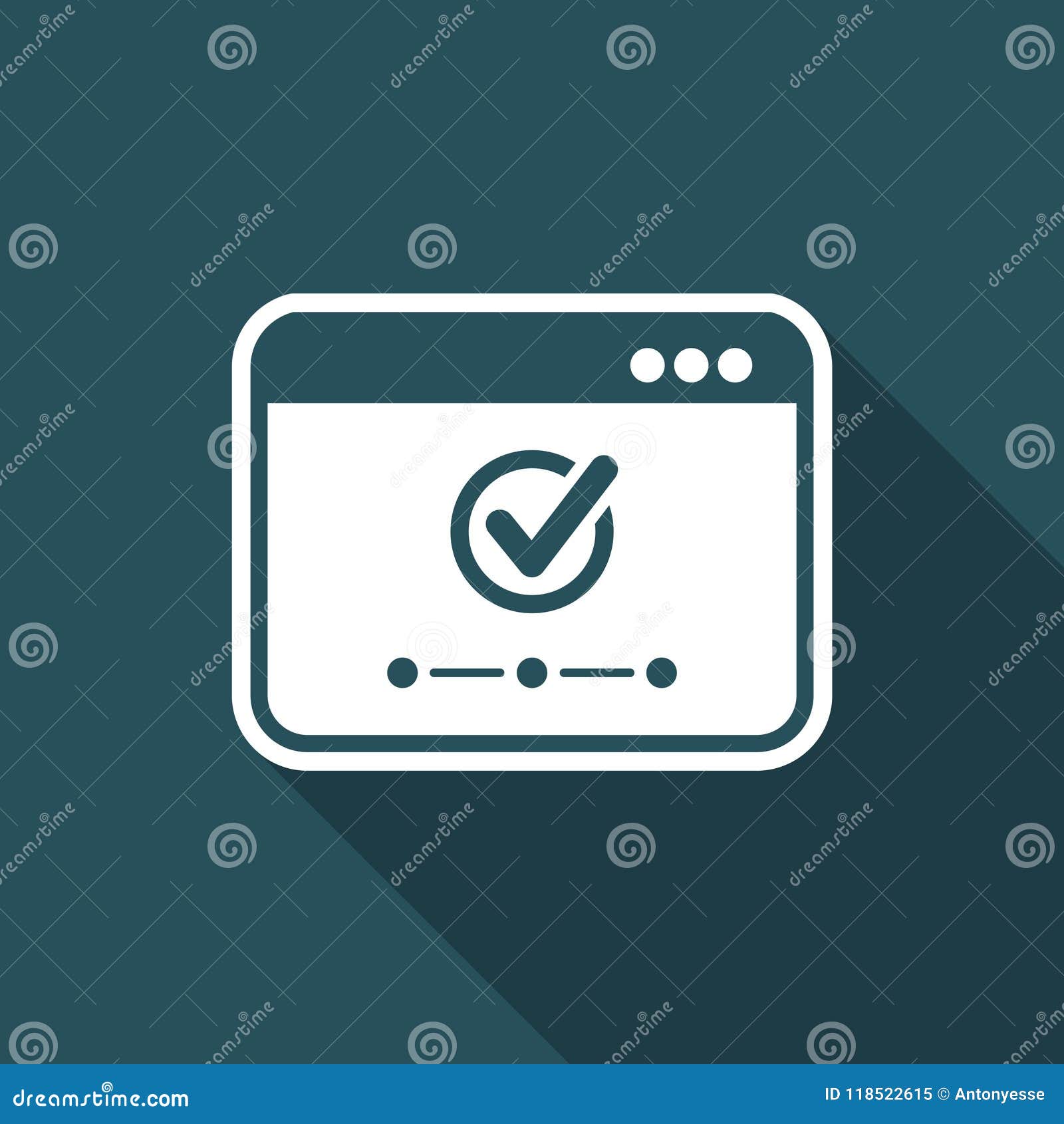Check Network - Vector Flat Minimal Icon Stock Vector - Illustration of ...