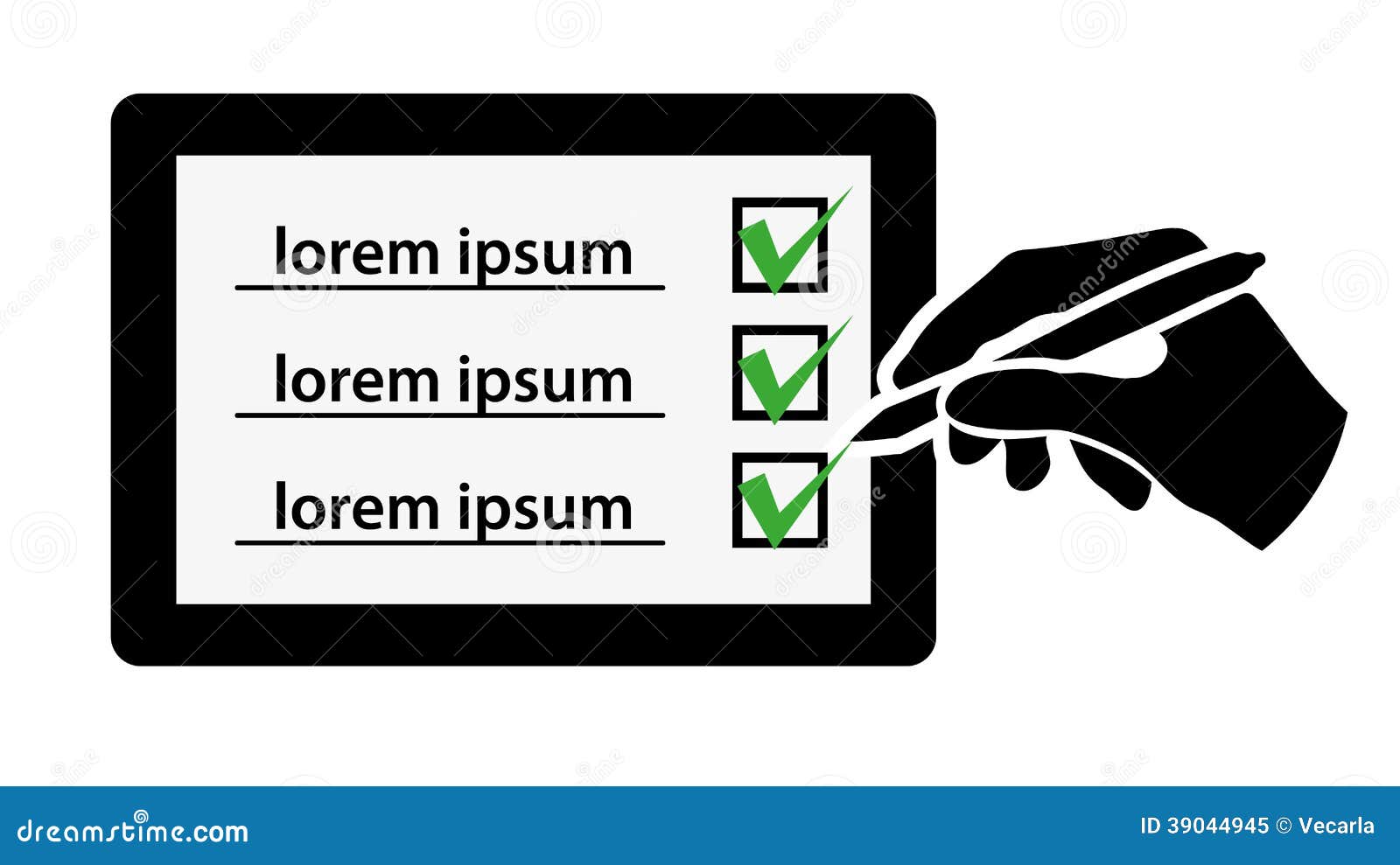 Check off green tick stock vector. Illustration of green - 39044945