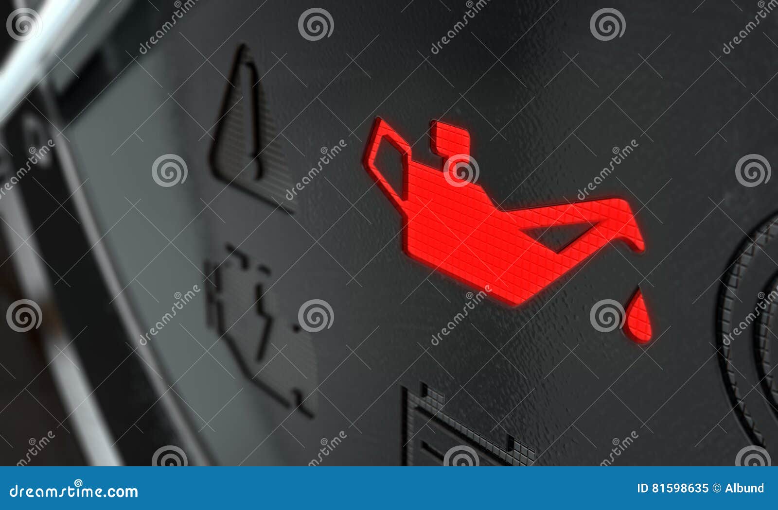 Check Oil Dashboard Light stock illustration. Illustration of engine ...