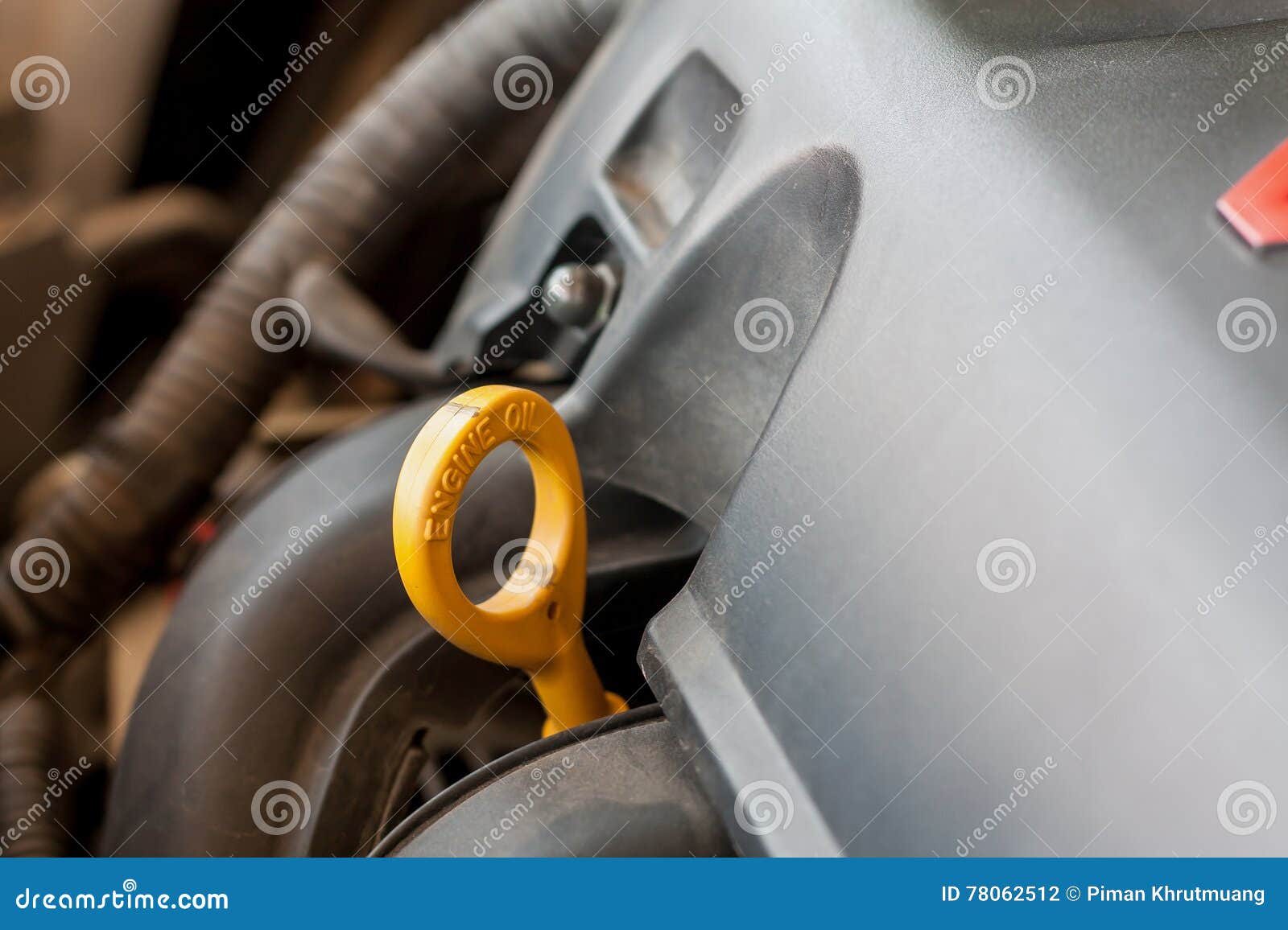 Check the Oil Level in Engine Stock Photo - Image of engine, industry ...