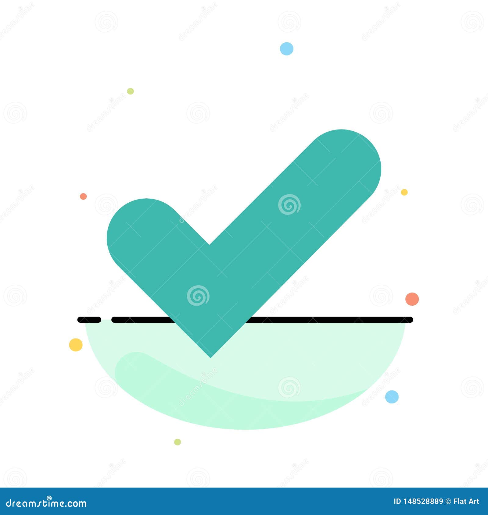 Check, Ok, Tick, Good Abstract Flat Color Icon Template Stock Vector ...