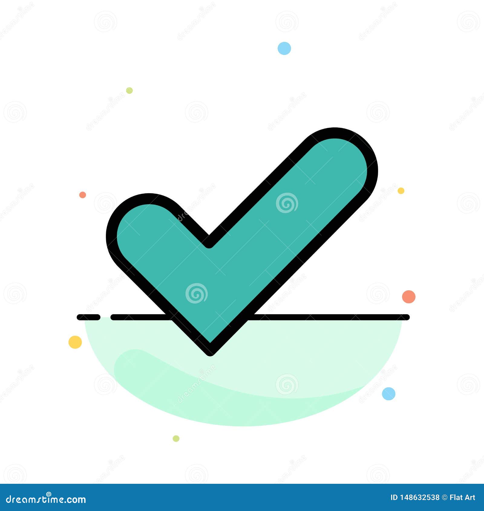 Check, Ok, Tick, Good Abstract Flat Color Icon Template Stock Vector ...