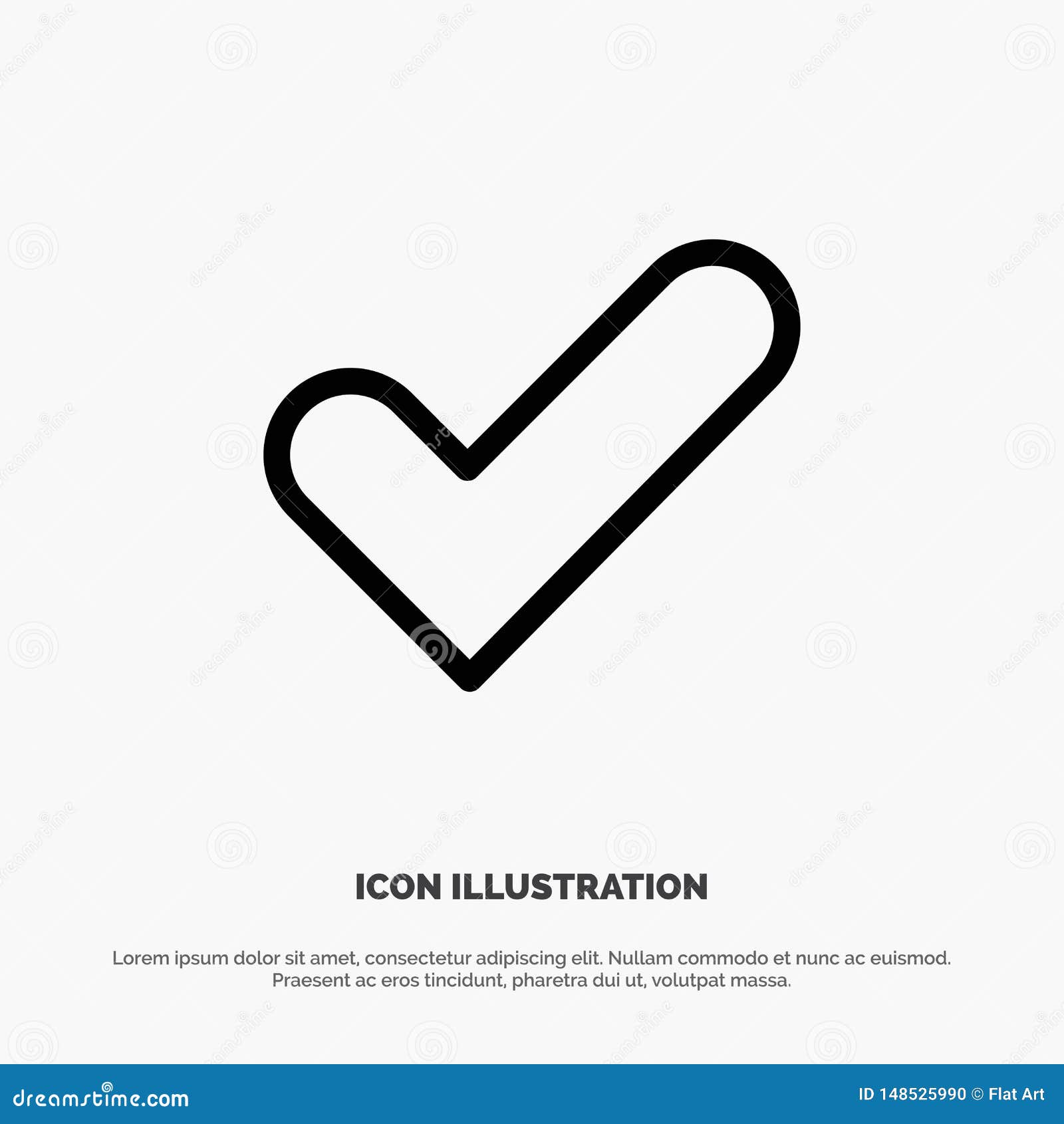 Check, Ok, Tick, Good Line Icon Vector Stock Vector - Illustration of ...