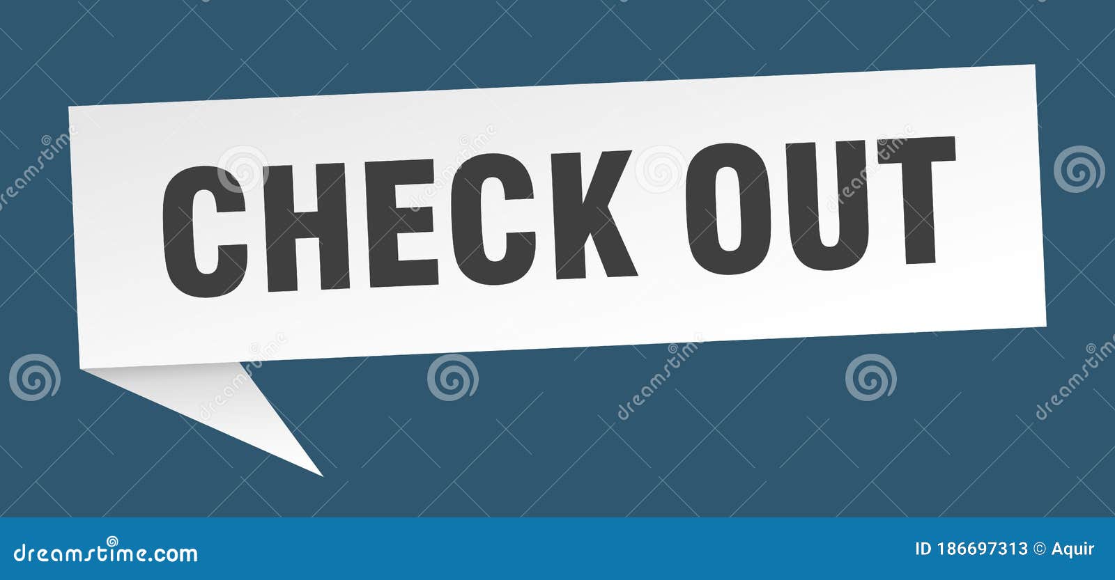 Check Out Banner. Check Out Speech Bubble Stock Vector - Illustration ...