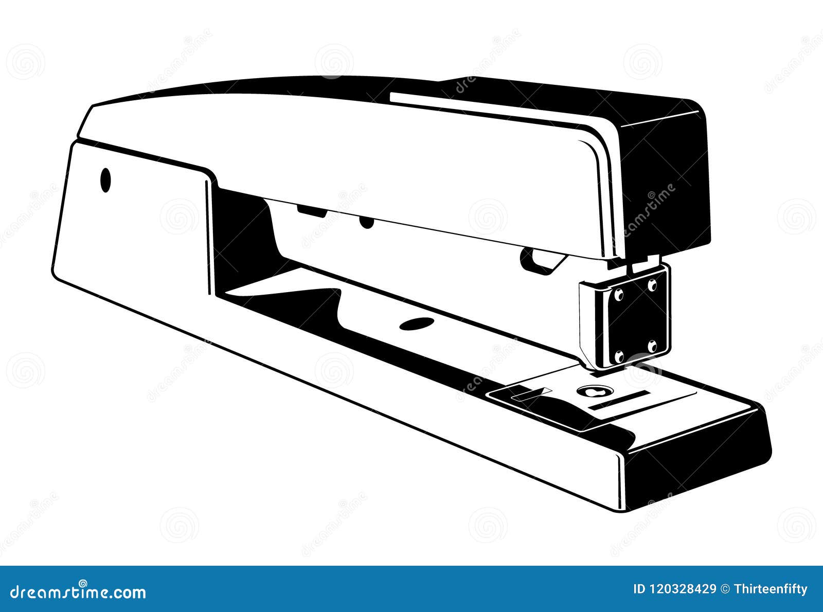 Black and White Stapler Vector Graphic Stock Vector - Illustration of ...