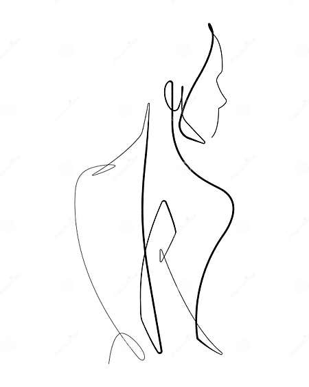 Female Form Continuous Vector Line Graphic Stock Vector - Illustration ...