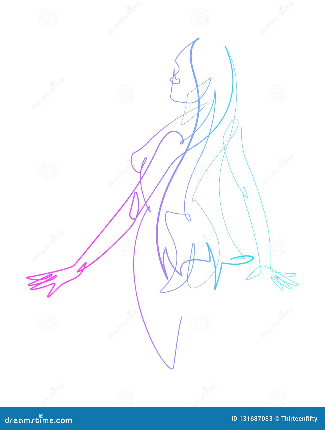 Female Figure Continuous Line Vector Graphic Stock Vector ... Female Figure Continuous Line Vector Graphic Stock Vector ...