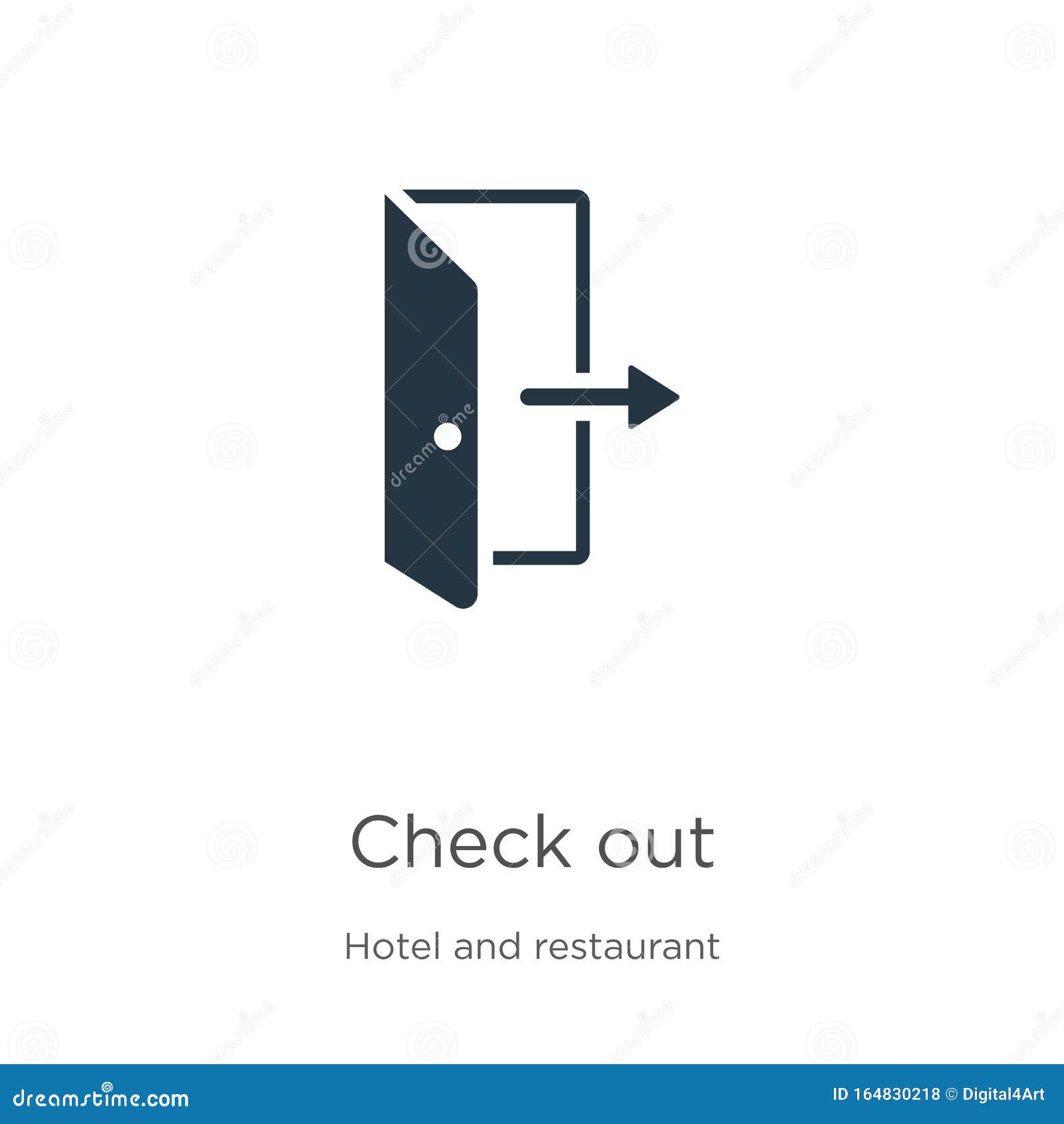 Check Out Icon Vector. Trendy Flat Check Out Icon from Accommodation ...