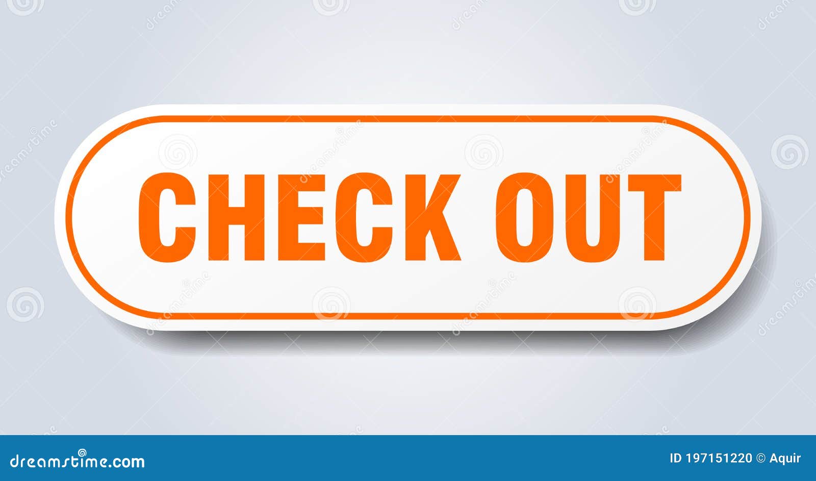 Check Out Sign. Rounded Isolated Button. White Sticker Stock Vector ...