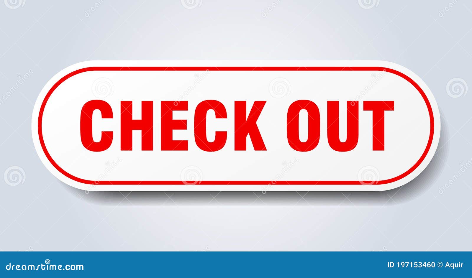 Check Out Sign. Rounded Isolated Button. White Sticker Stock Vector ...