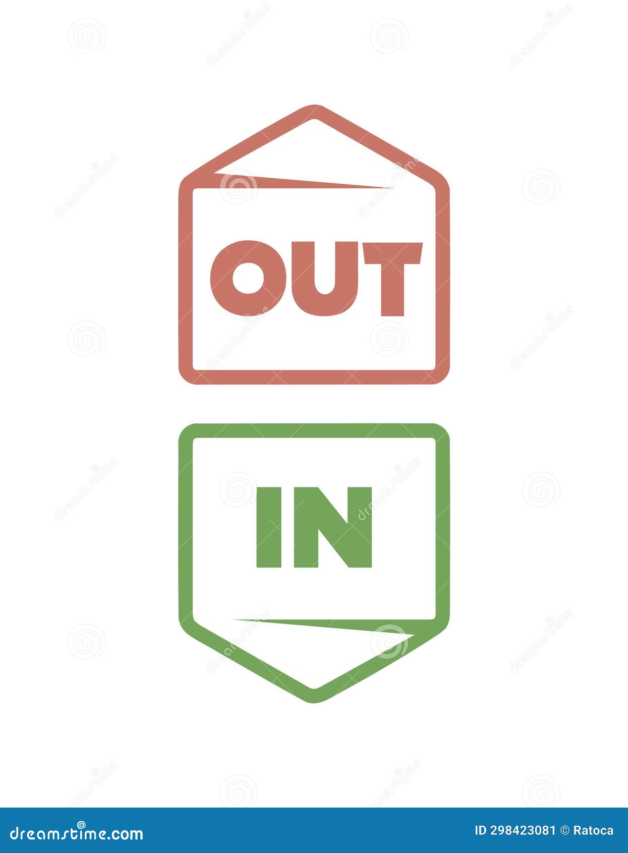 Check in and Check Out Symbols Stock Vector - Illustration of mark ...