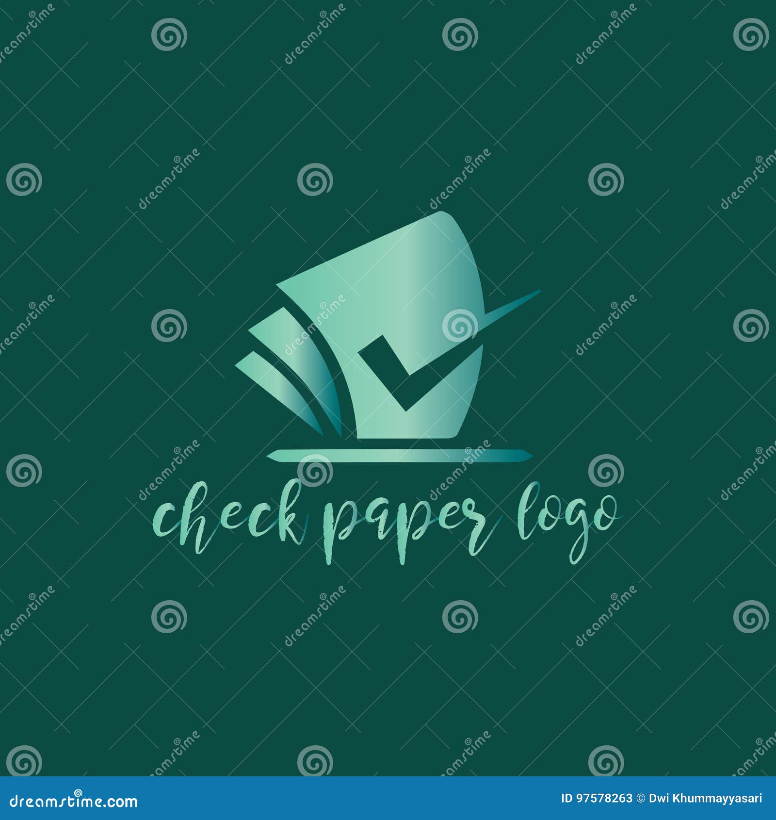 Check paper logo stock vector. Illustration of contract - 97578263