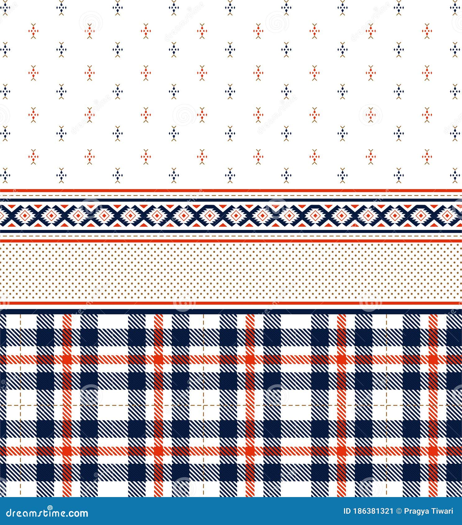 Check Patten Seamless Fabric Texture Stock Illustration - Illustration ...