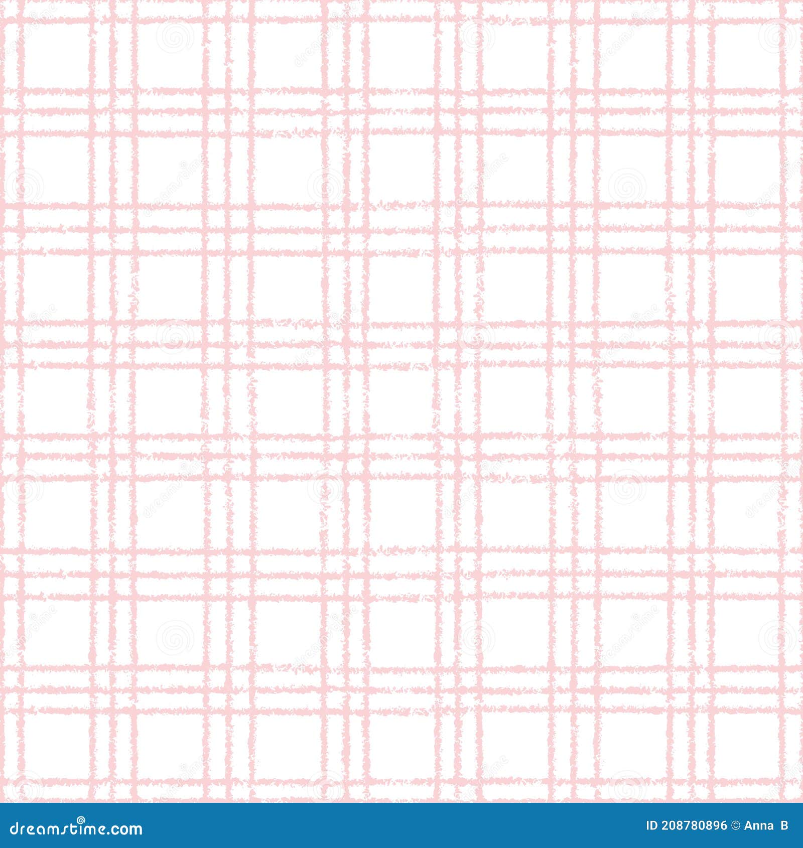 Check Pattern Background in Pink, Cute Textured Vector Plaid Seamless ...