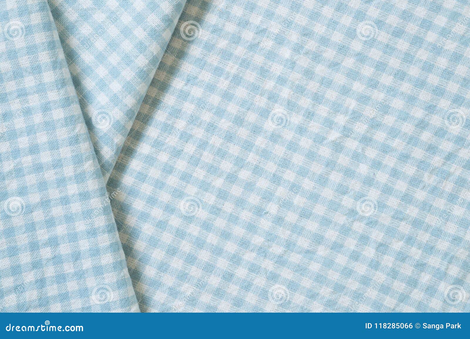 Blue Check Pattern Fabric Fold Background Stock Photo - Image of ...