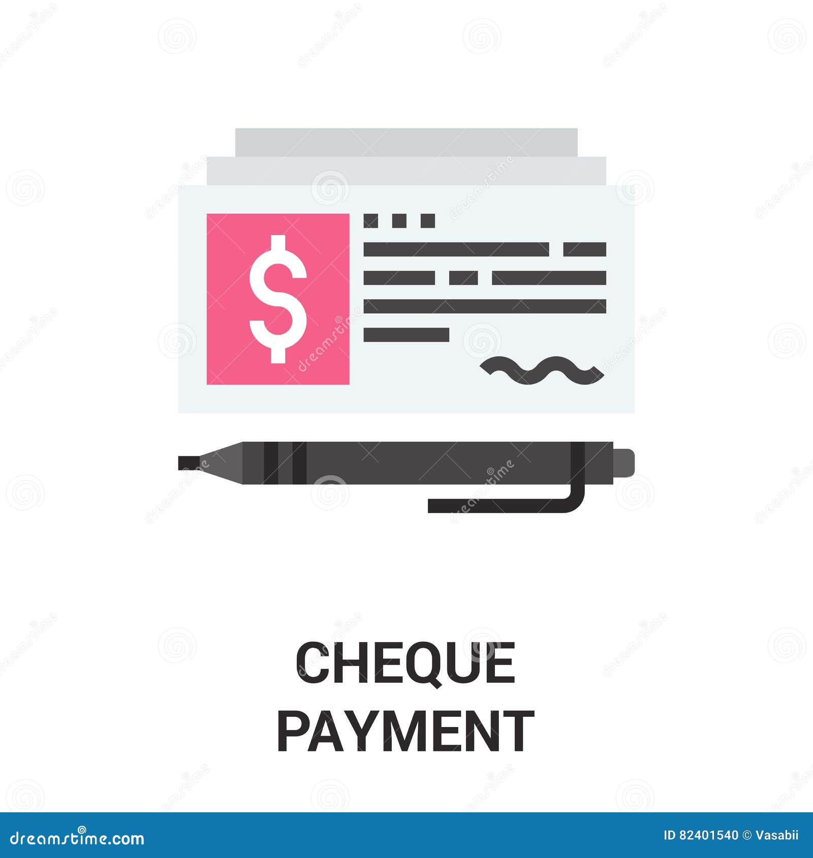 Check payment icon concept stock vector. Illustration of finance - 82401540