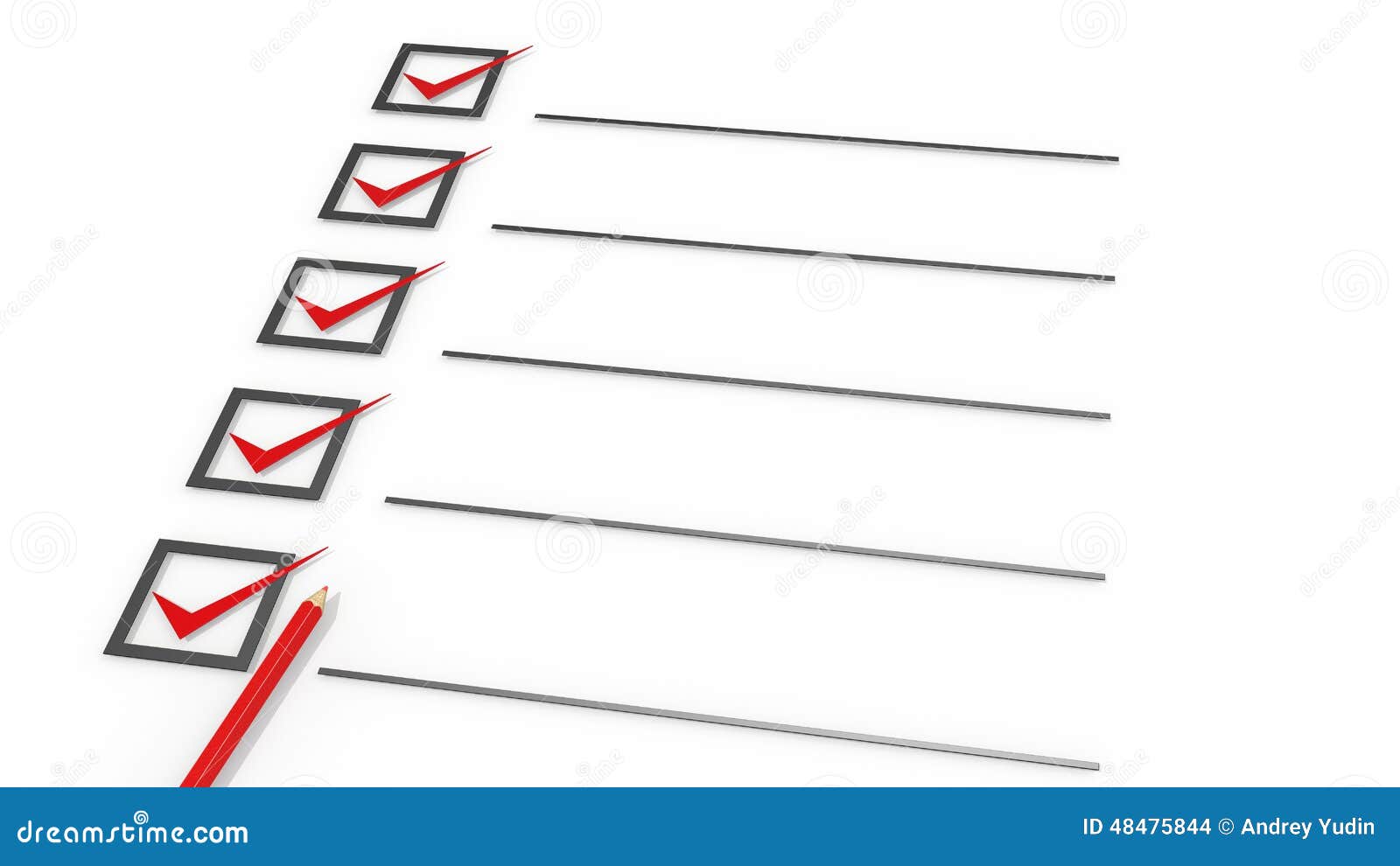 Check a pencil stock illustration. Illustration of check - 48475844