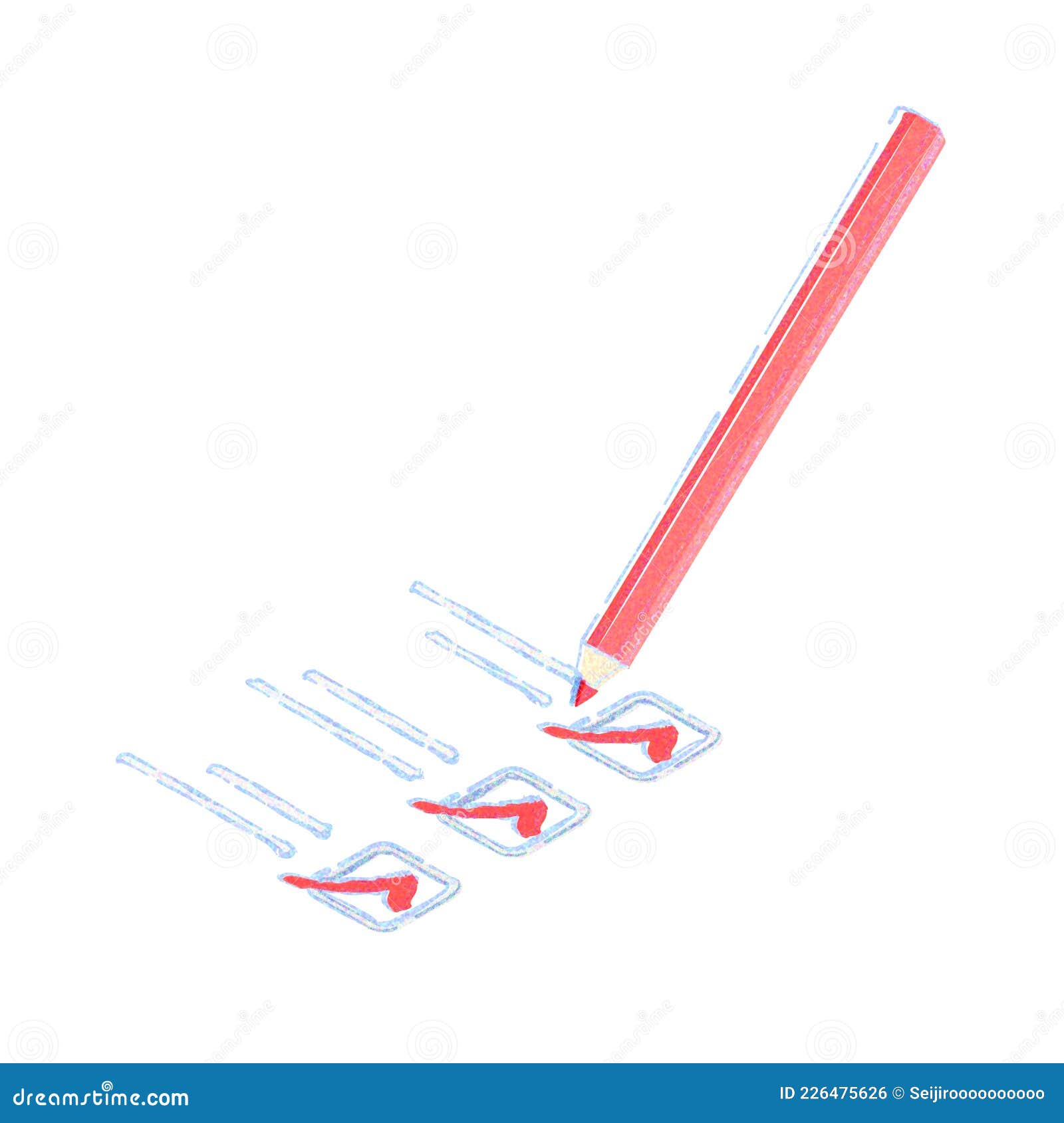 Check pencil stock illustration. Illustration of graphic - 226475626