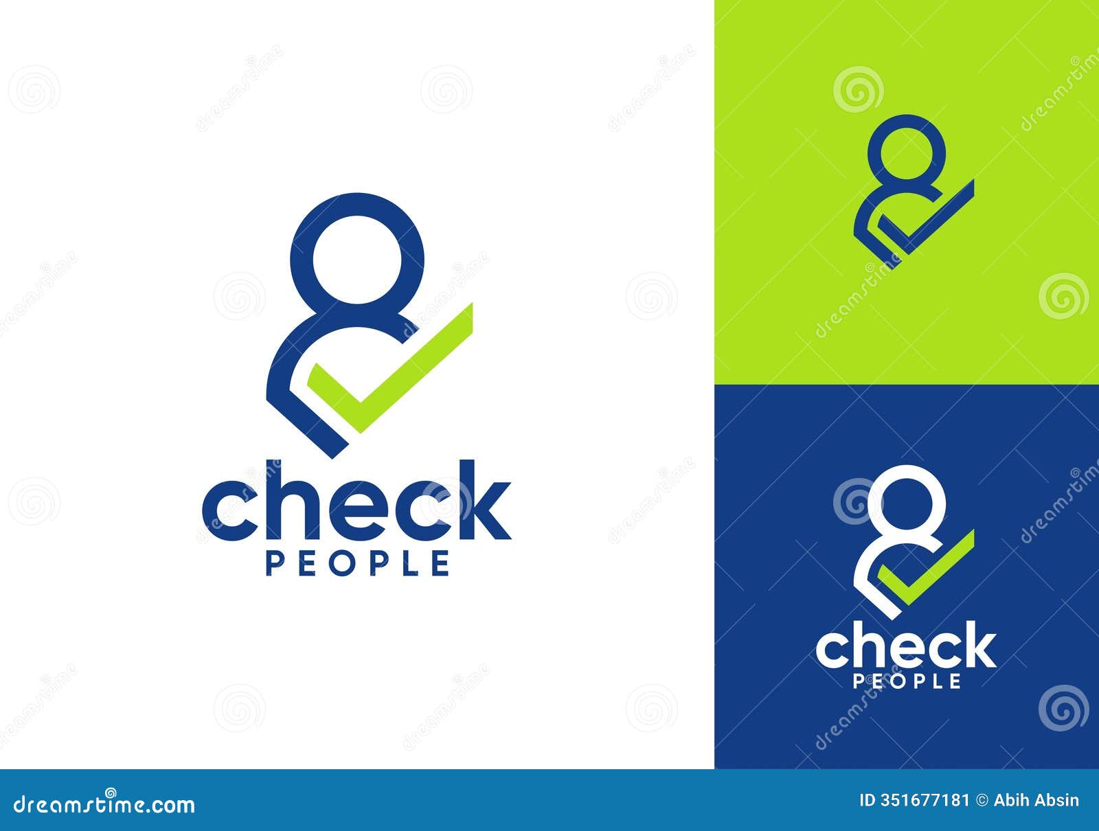 Check with People Logo Vector Design Stock Vector - Illustration of ...
