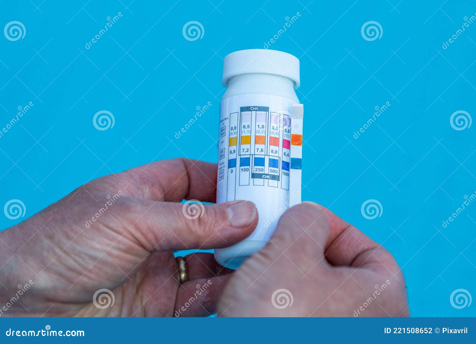 Check the PH of a Swimming Pool Stock Photo - Image of individual ...