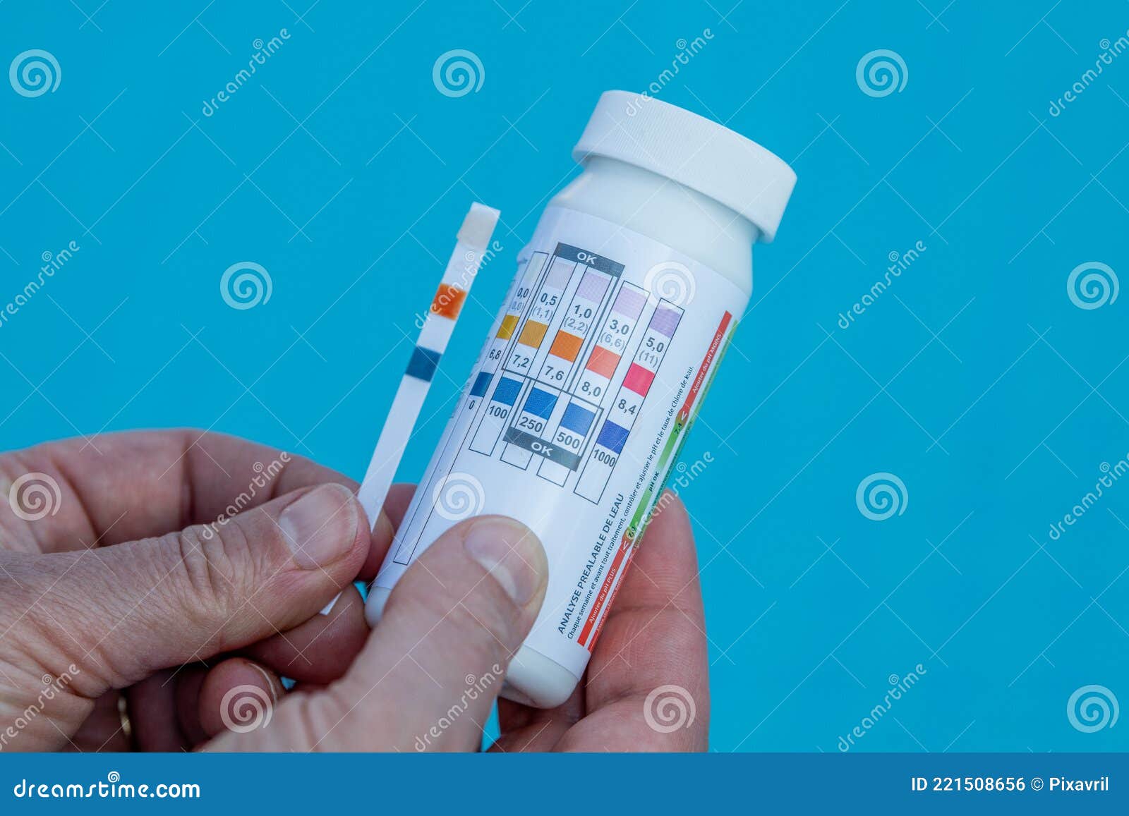 Check the PH of a Swimming Pool Stock Photo - Image of control ...