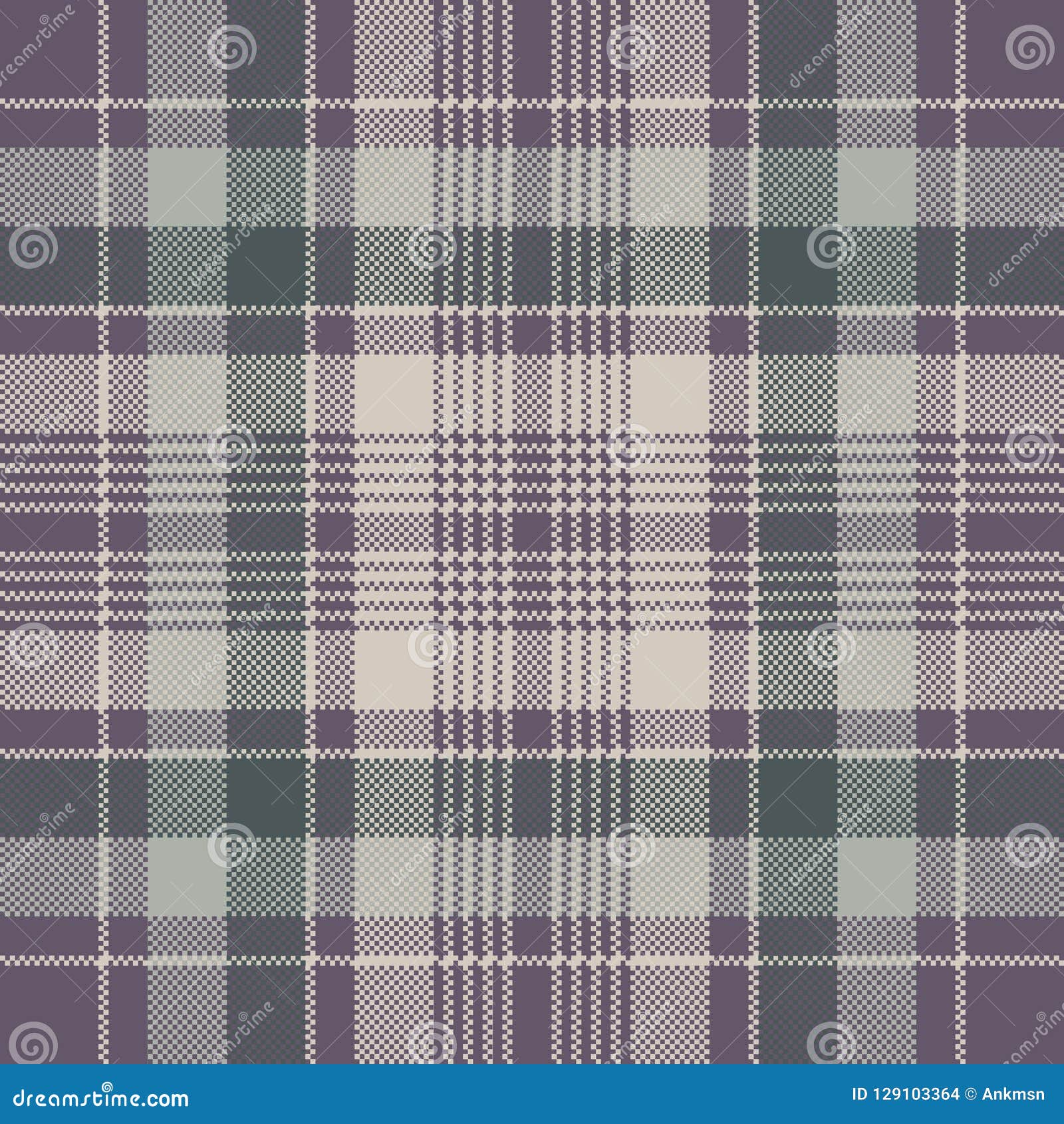 Check Plaid Pixel Fabric Texture Seamless Pattern Stock Vector ...