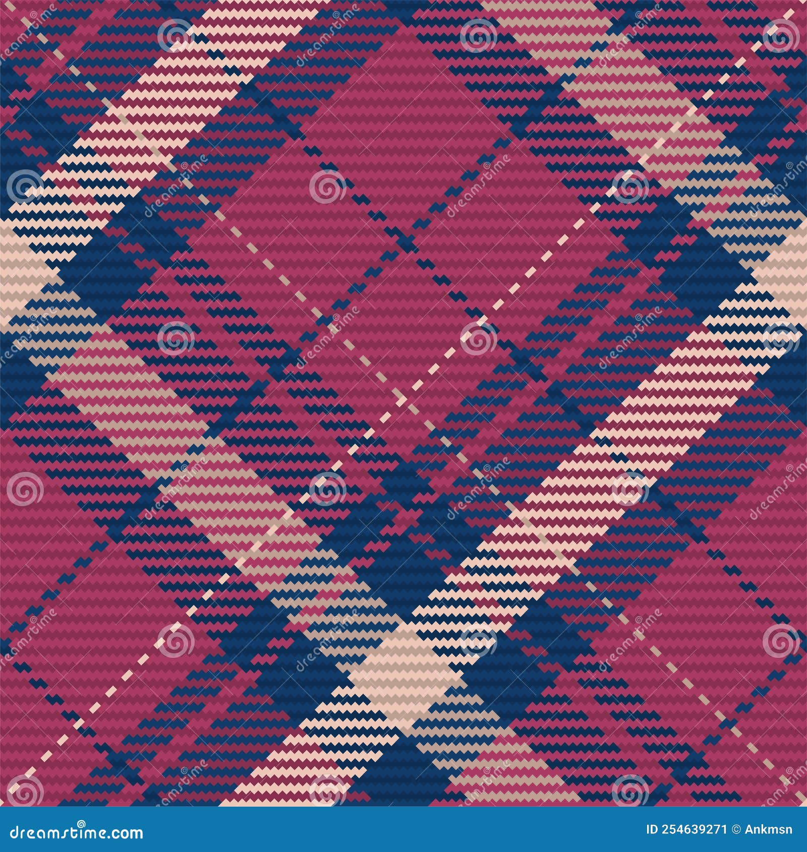 Check Plaid Seamless Fabric Texture. Diagonal Print Stock Vector ...