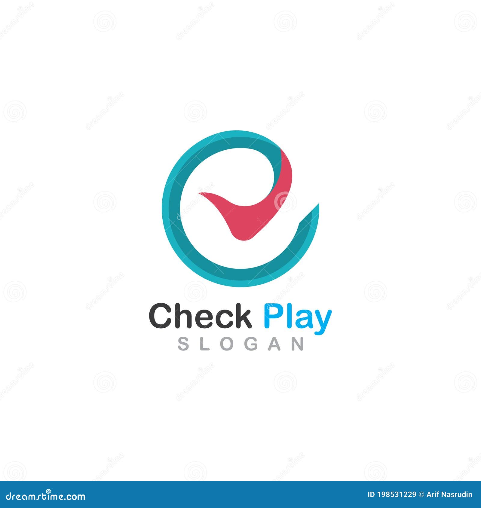Check Play Button Concept Design Gradient Vector Illustration Stock ...