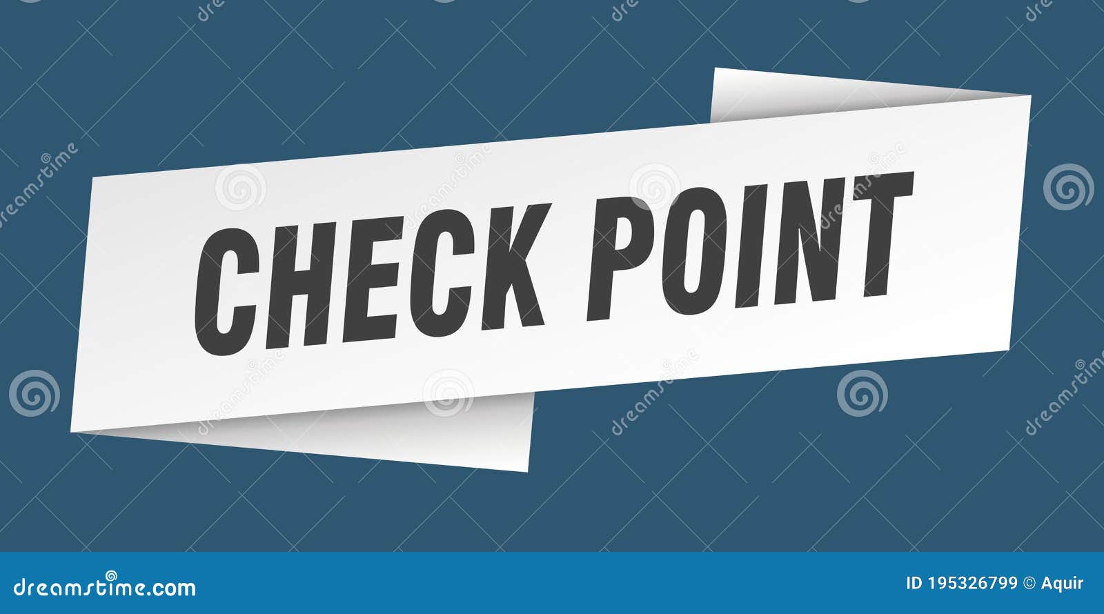 Check Point Banner Template. Ribbon Label Sign. Sticker Stock Vector ...