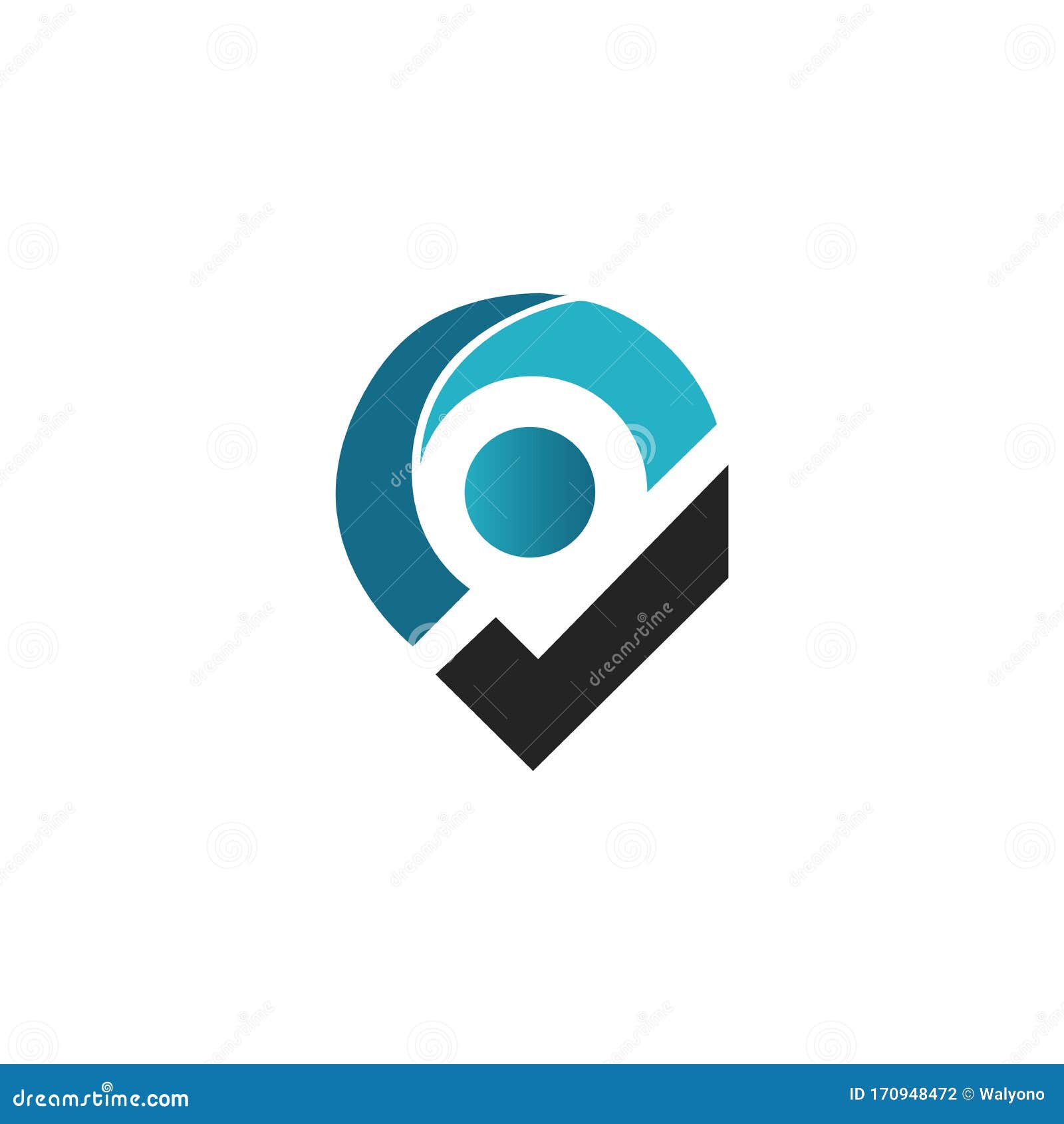 Check Point Creative Symbol Concept. Global Positioning System Icon ...